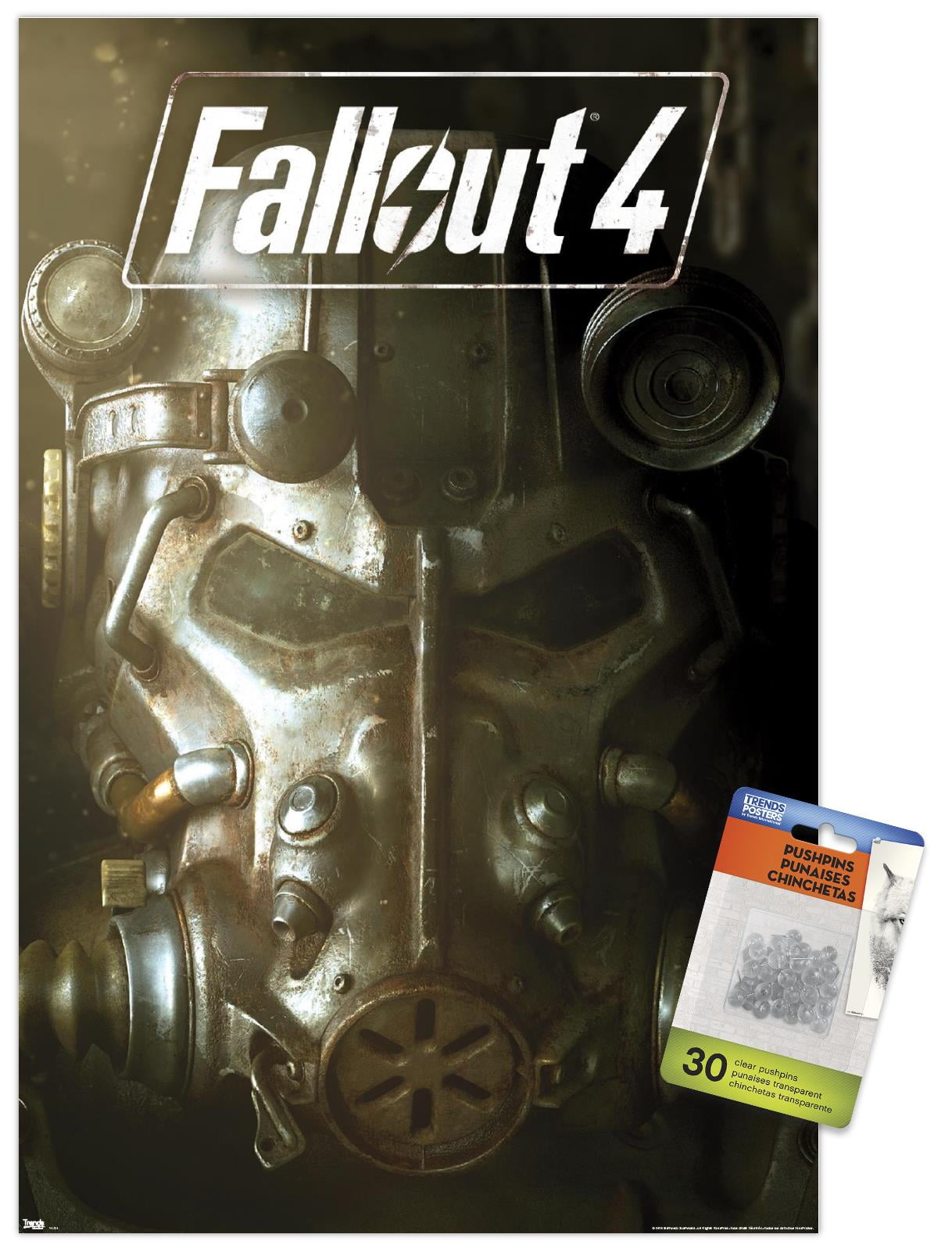 Fallout 4 - Key Art Wall Poster with Push Pins, 14.725" x 22.375 ...
