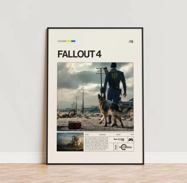 Fallout 4 Poster, Video Game Poster, Minimalist Game Print, Gaming Room ...