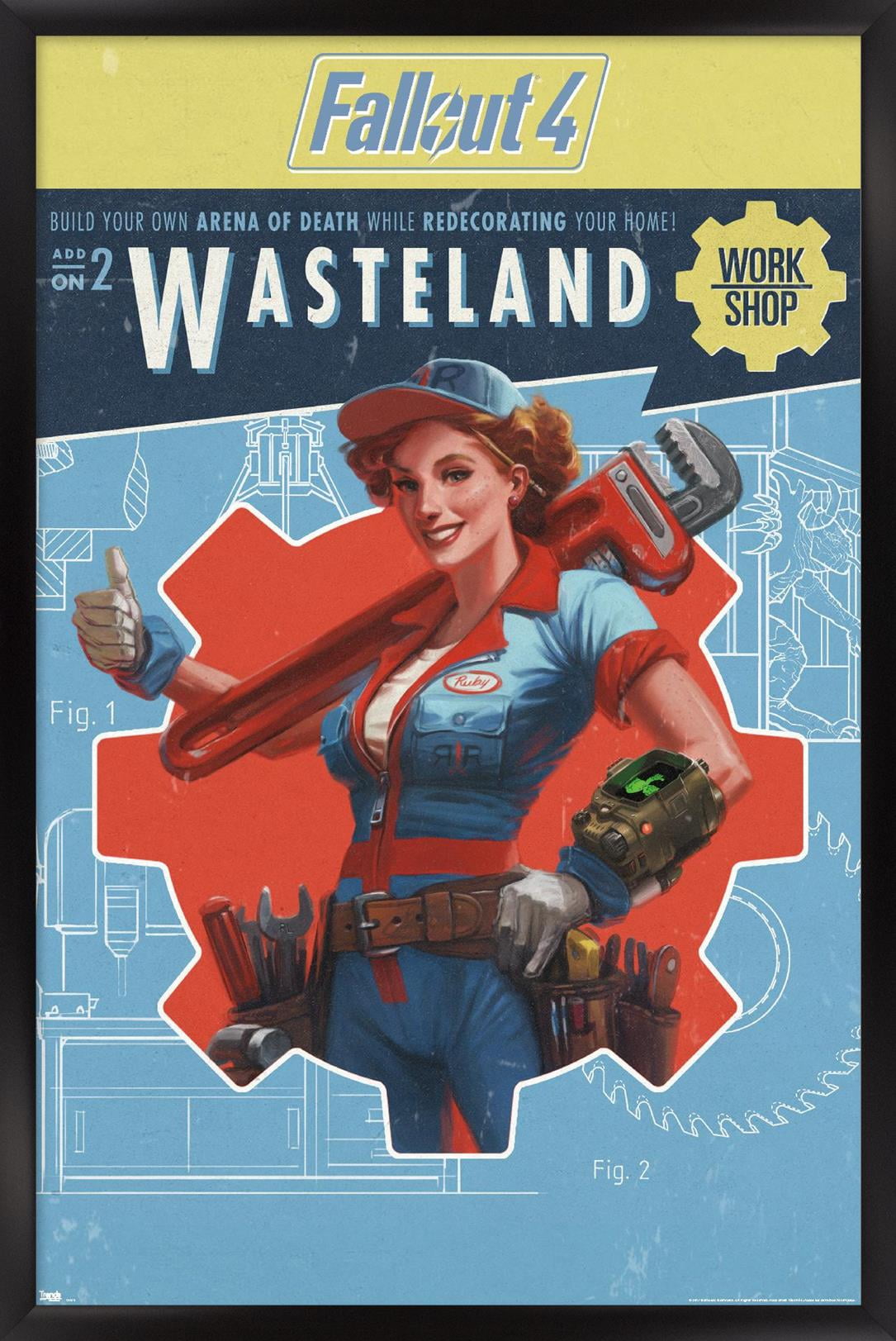 Fallout 4: Wasteland - Workshop Wall Poster, 14.725" x 22.375" Framed ...