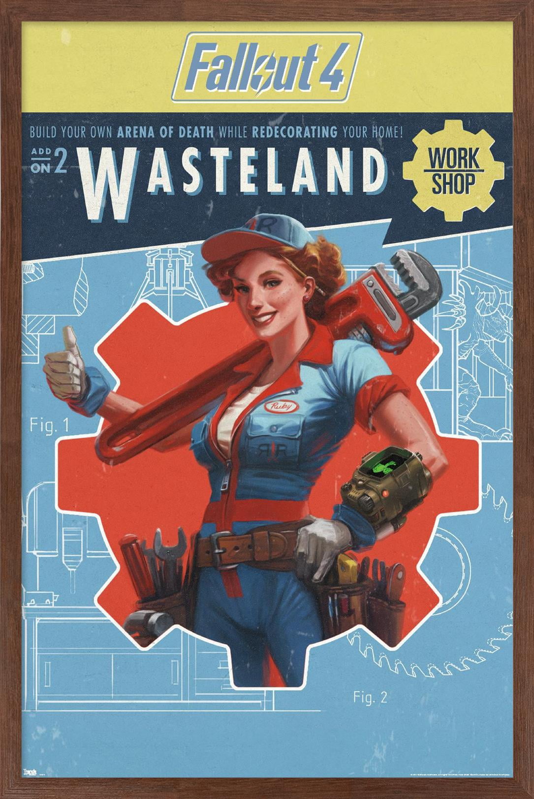 Fallout 4: Wasteland - Workshop Wall Poster, 22.375" x 34" Framed ...