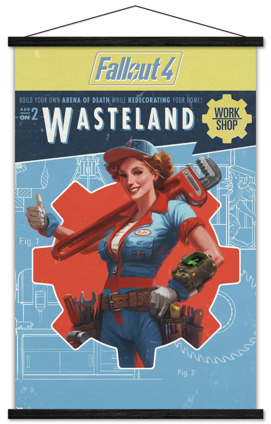 Fallout 4: Wasteland - Workshop Wall Poster with Magnetic Frame, 22.375 ...