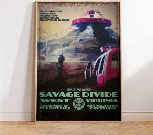 Fallout 76 Ads Poster, Video Game Wall Art, Nuclear Wasteland Decor 1 ...