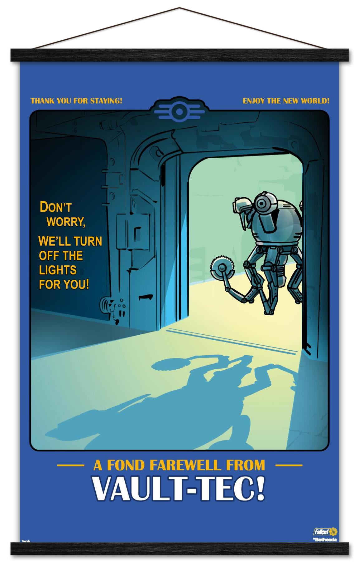 Fallout: 76 - Fond Farewell Wall Poster with Magnetic Frame, 22.375" x ...