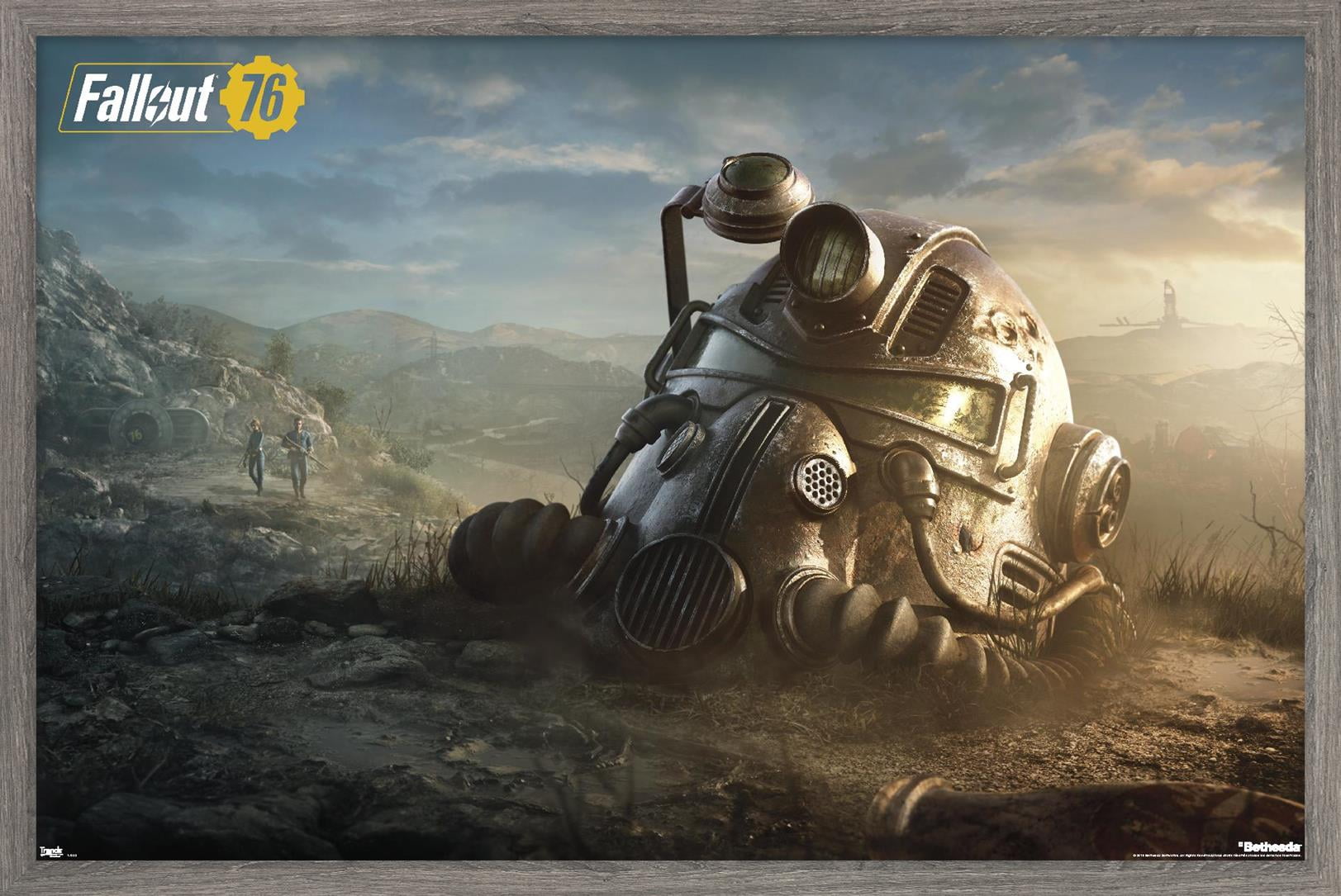 Fallout: 76 - Helmet Key Art Wall Poster, 22.375" x 34" Framed - Walmart.com