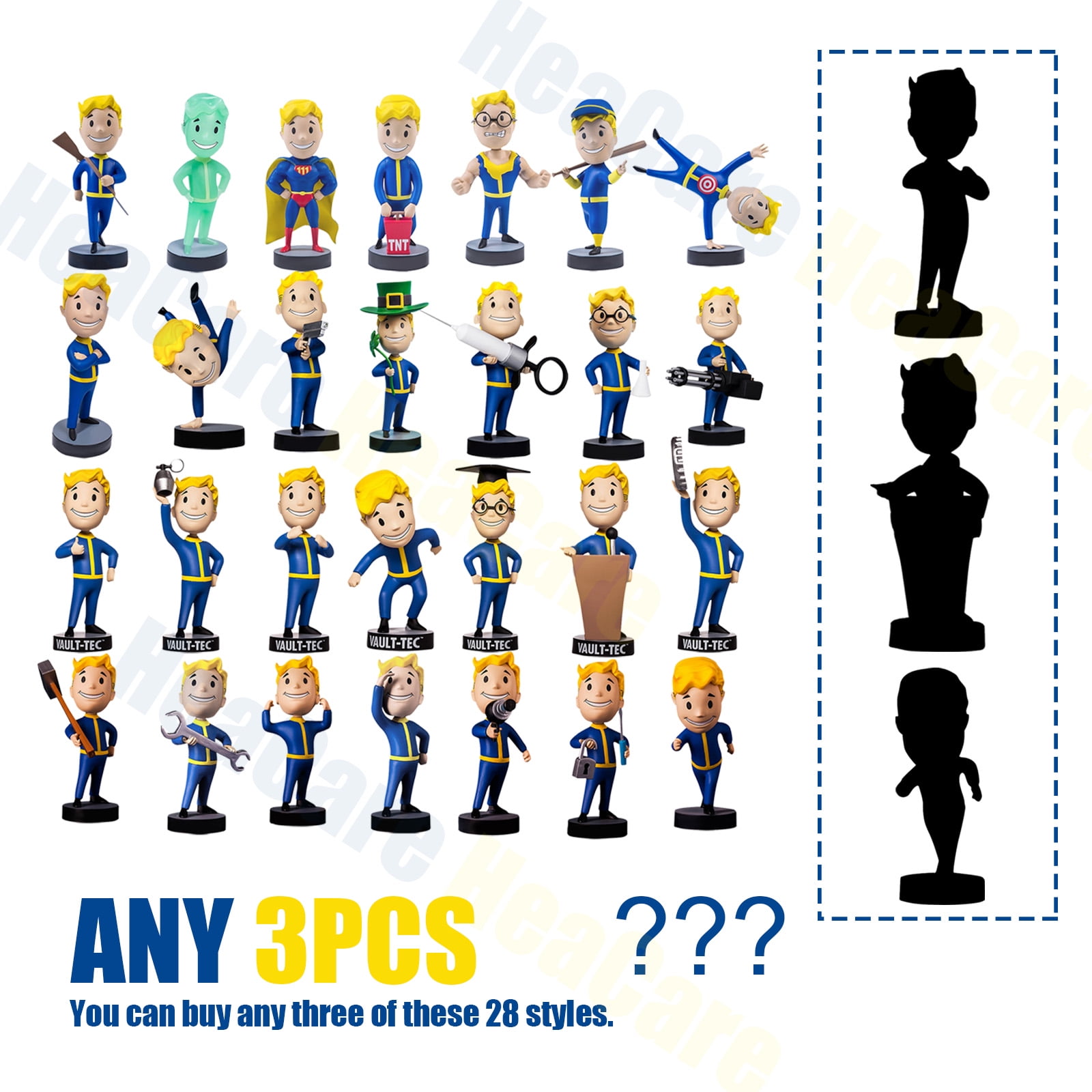 Vault Tec Bobblehead Quotes Fallout Bobbleheads Handmade Collectible
