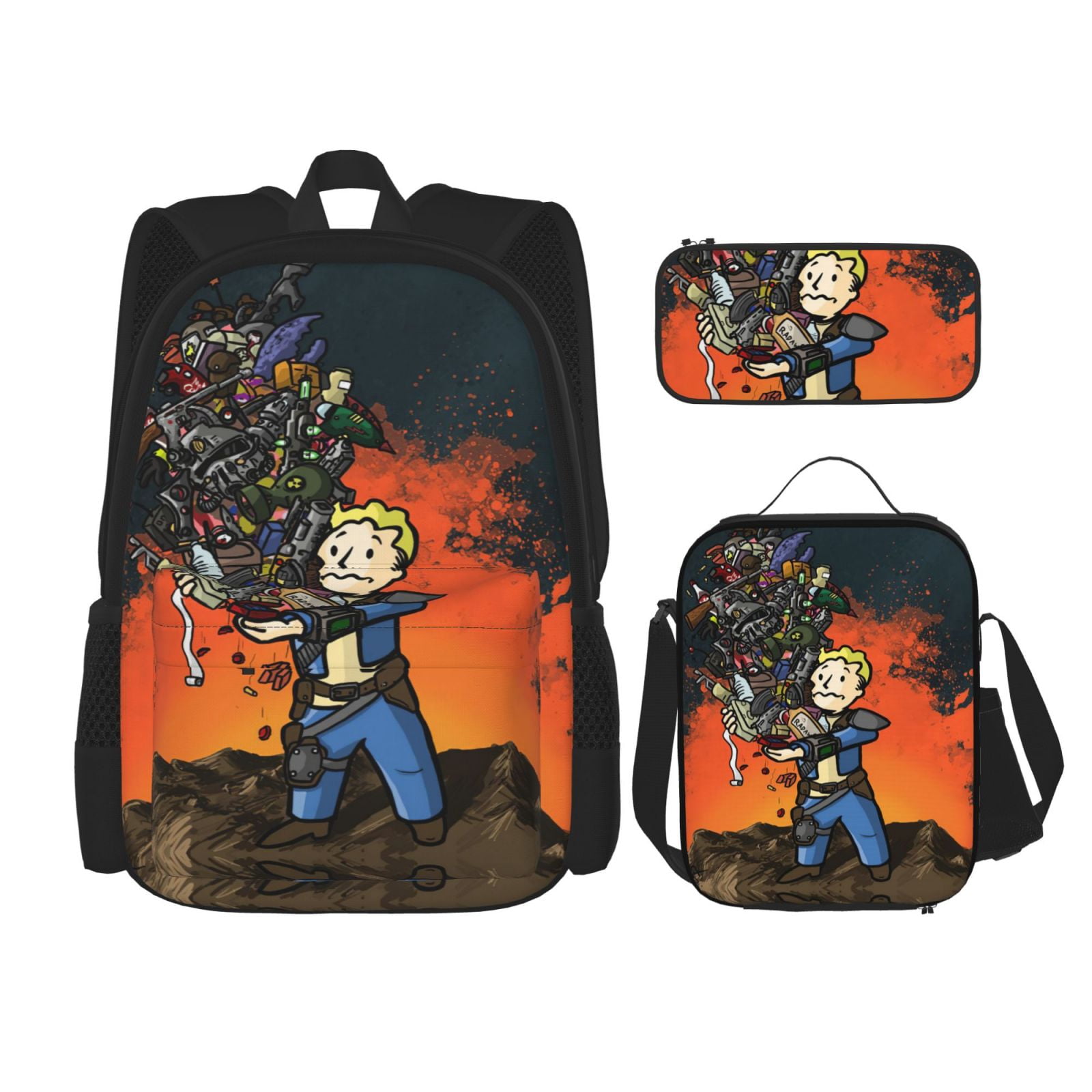 Fallout Backpack Set 3-Piece , bag with lunch bag & case combination ...