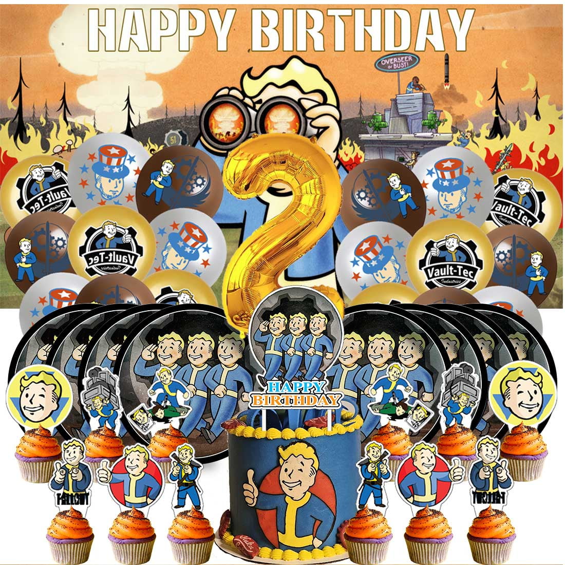 Fallout Balloons Party Supplies 2nd Decor Tableware Birthday Cake ...