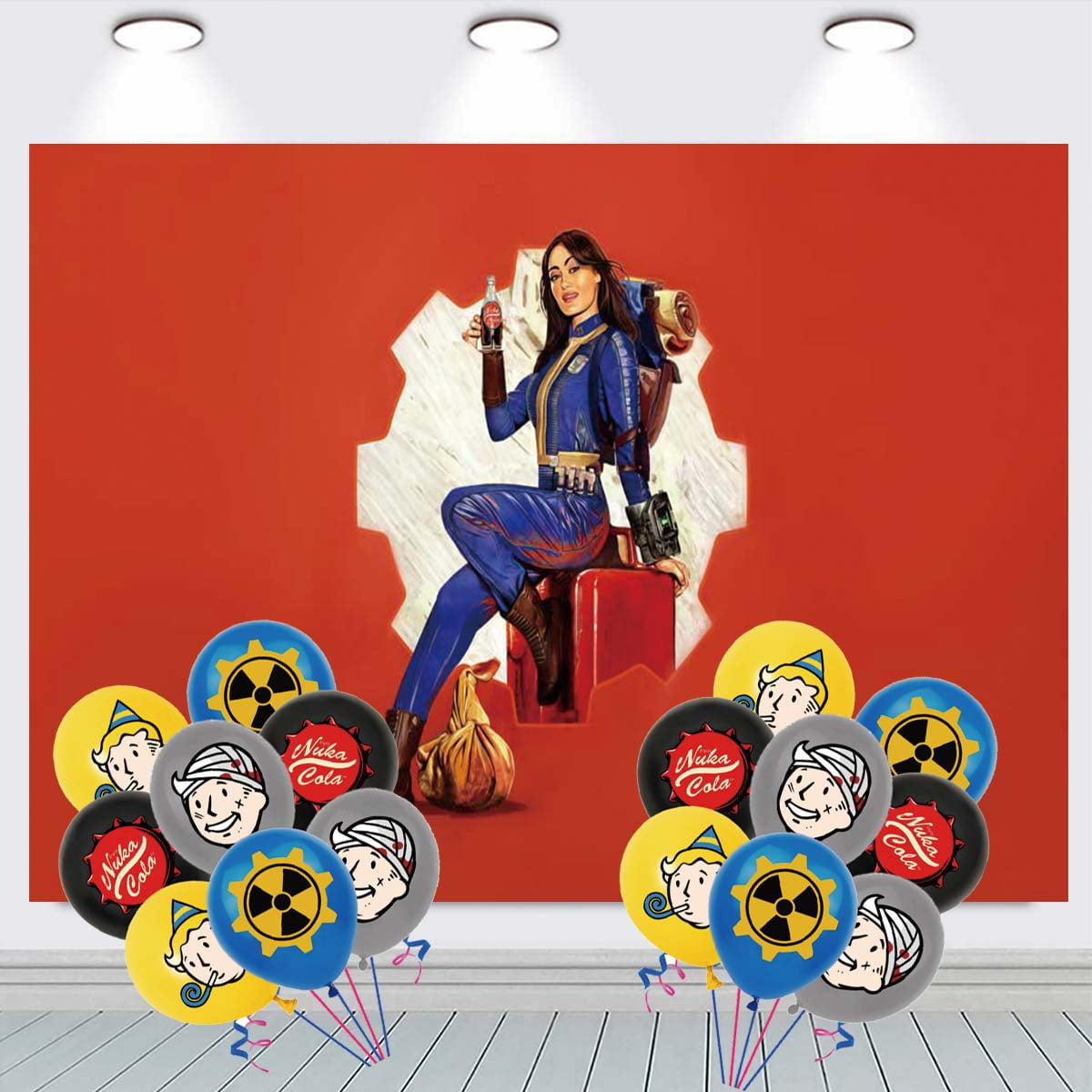 Fallout Banner Backdrop Background Birthday Balloons Party Supplies ...