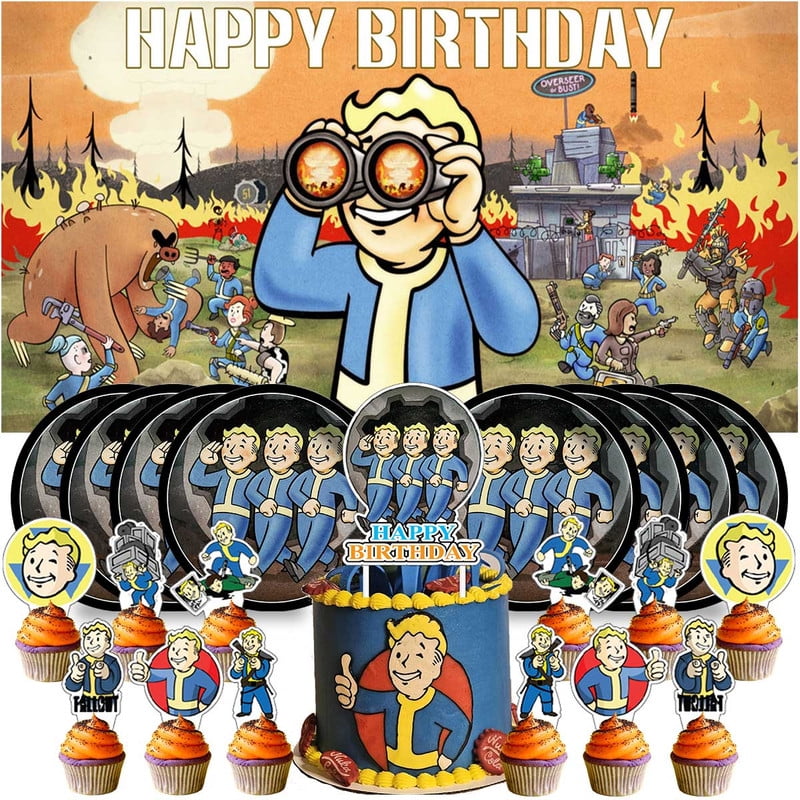 Fallout Plates Supplies Party Decorations Birthday Decor Backdrop ...