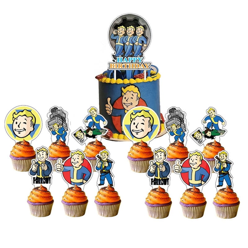 Fallout Cupcake Set Cake Topper Party Supplies Decoration Birthday ...