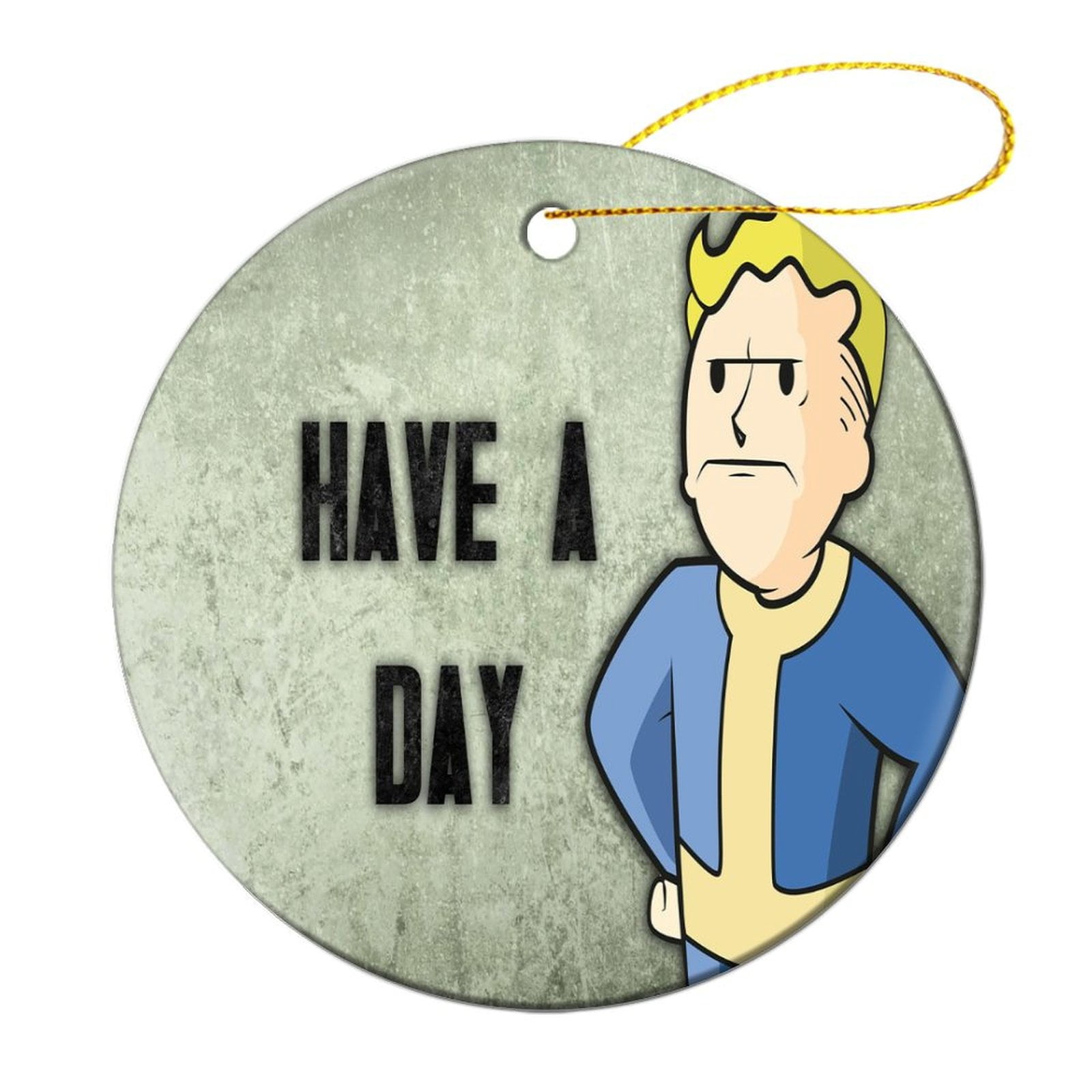 Fallout Christmas Ornament - Christmas Round Ceramic - Christmas Tree ...