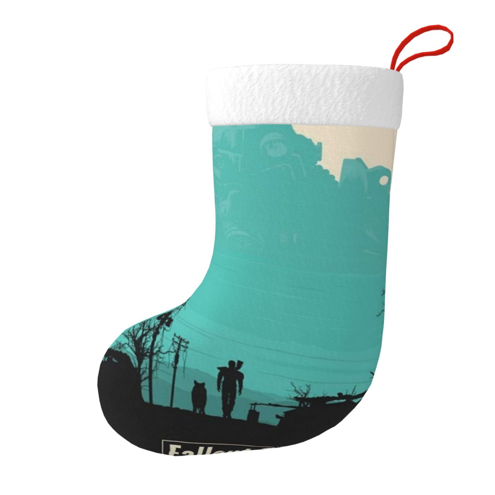 Fallout Christmas Stocking Fireplace Hanging Soft Xmas Socks Decoration ...