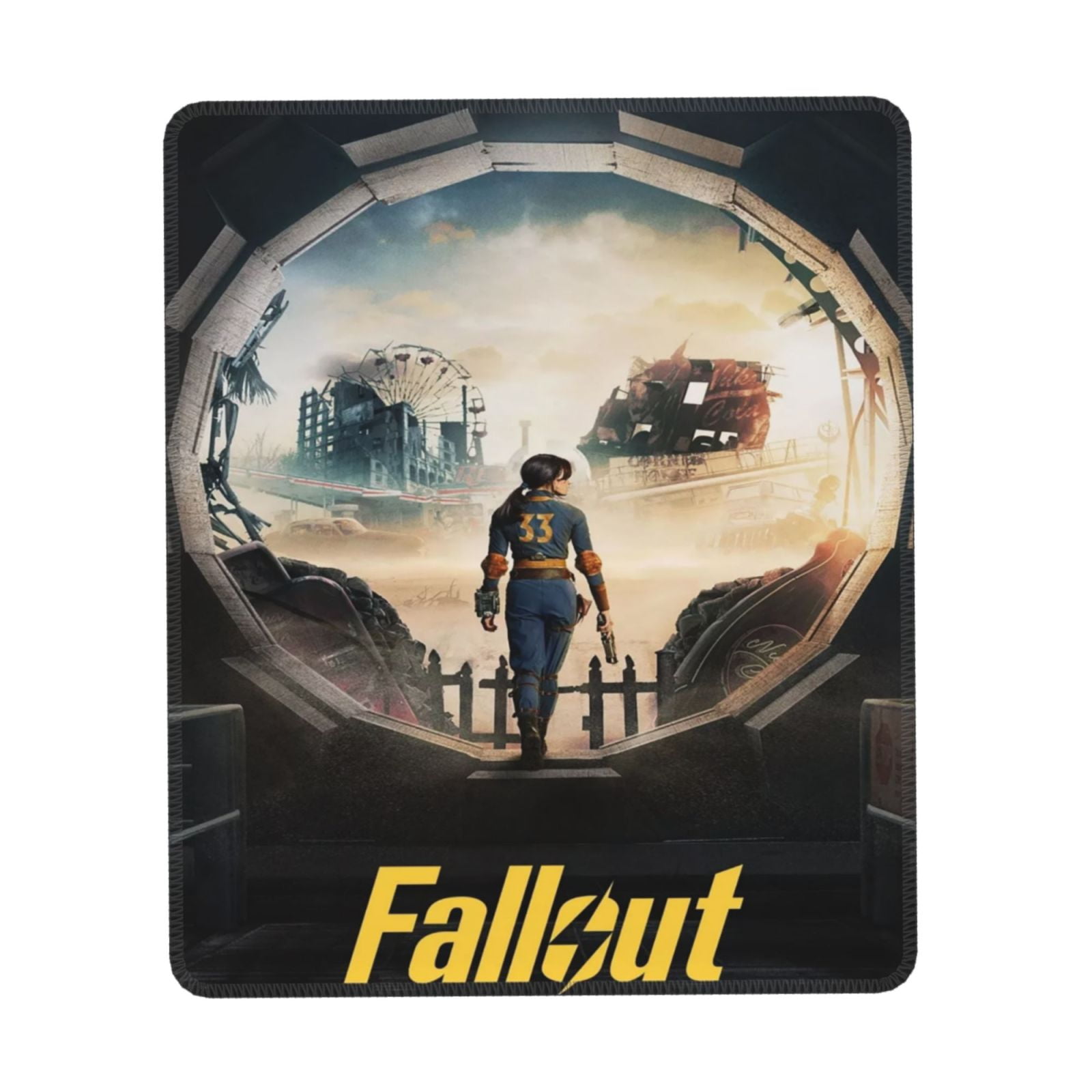 Fallout Desk Mat, Gaming Mouse Pad Mat with Non-Slip Base Stitched ...