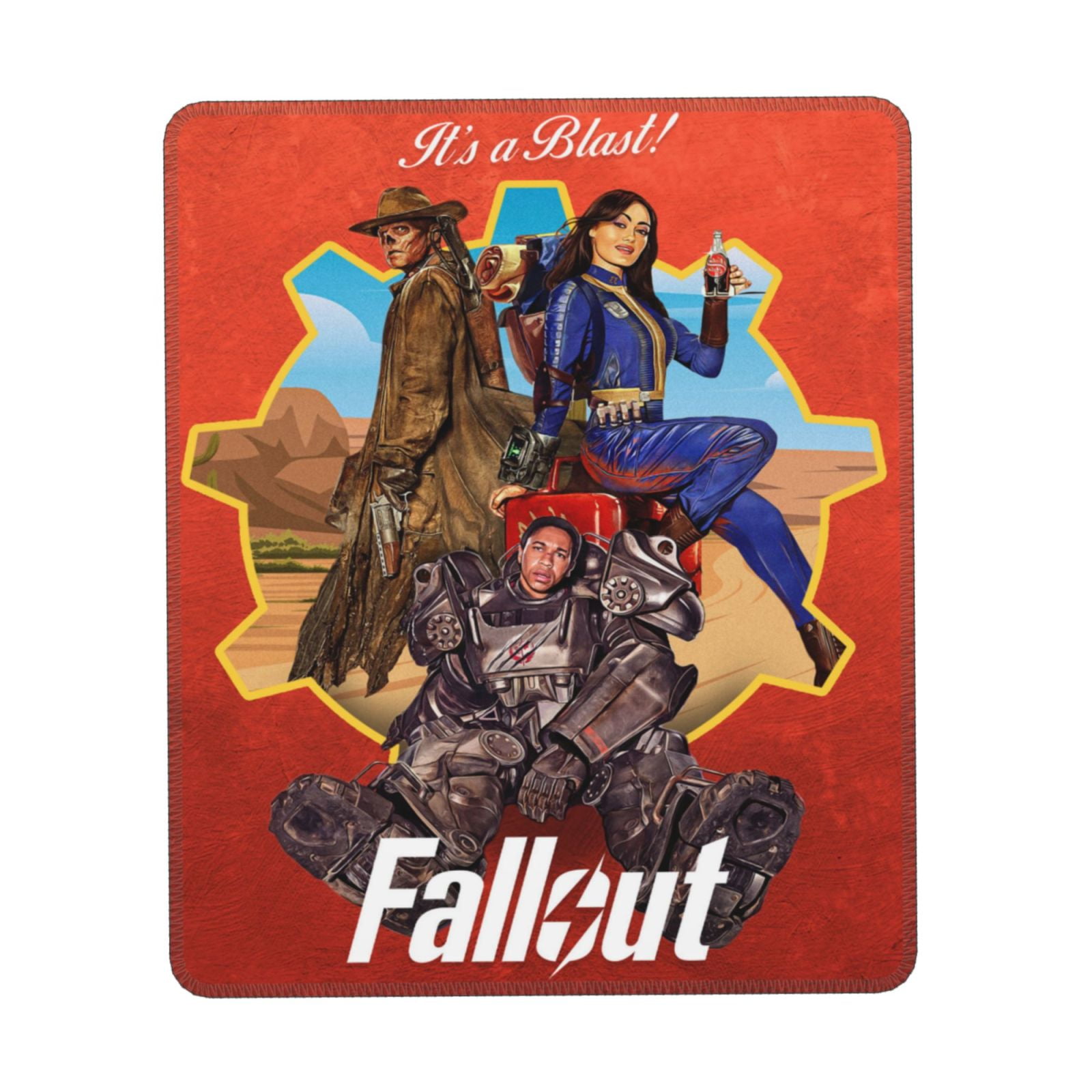Fallout Desk Mat, Gaming Mouse Pad Mat with Non-Slip Base Stitched ...