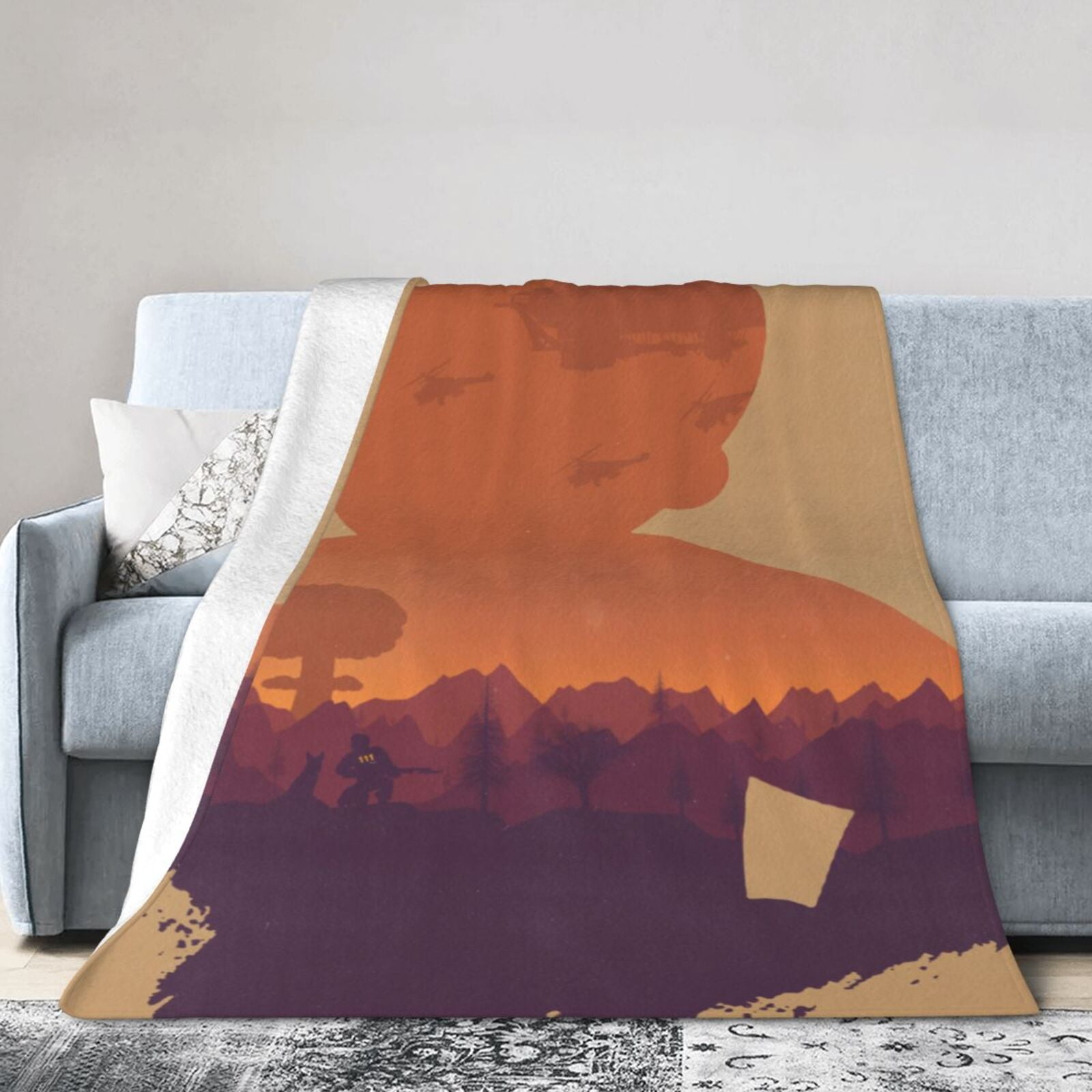 Fallout Game Flannel Throw Blanket Super Soft Sofa Blanket Thickening ...