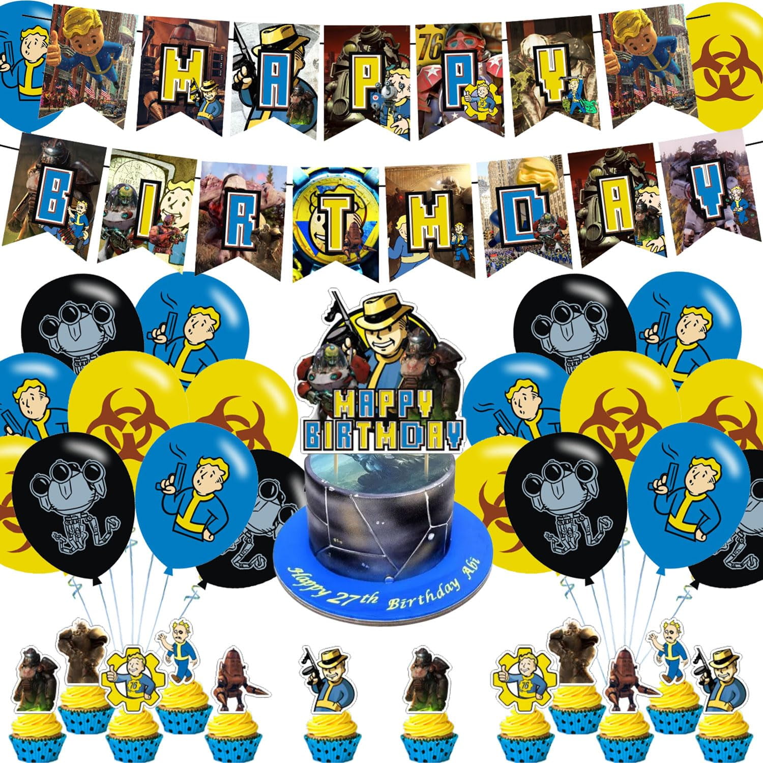 Fallout Game Party Supplies,Fallout 76 Game Party Decorations Includes ...