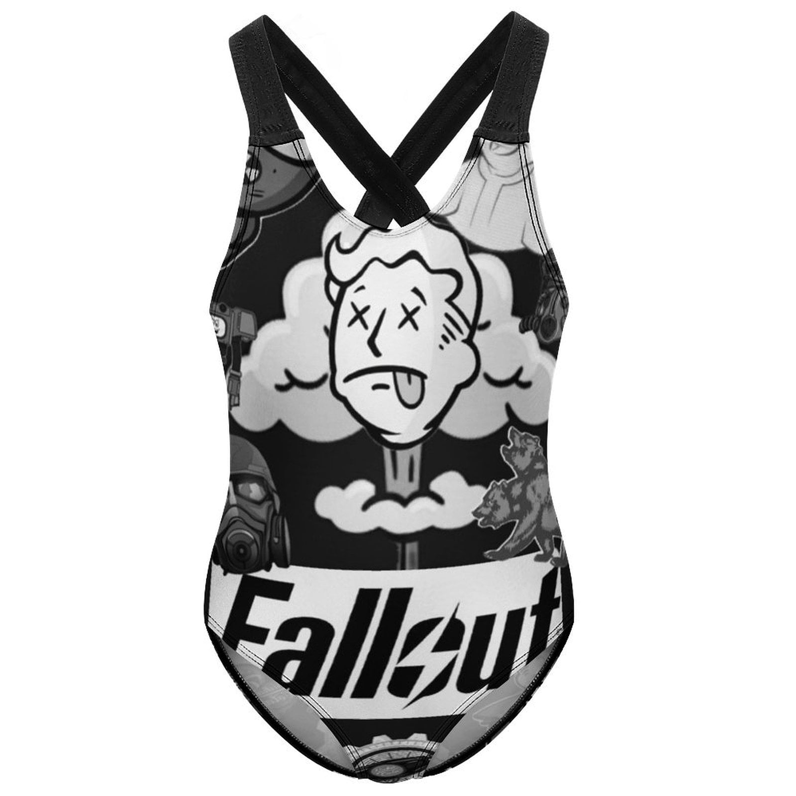 Fallout Girls One-piece Swimsuit Beach Pool Kids Swimwear Bathing Suit ...