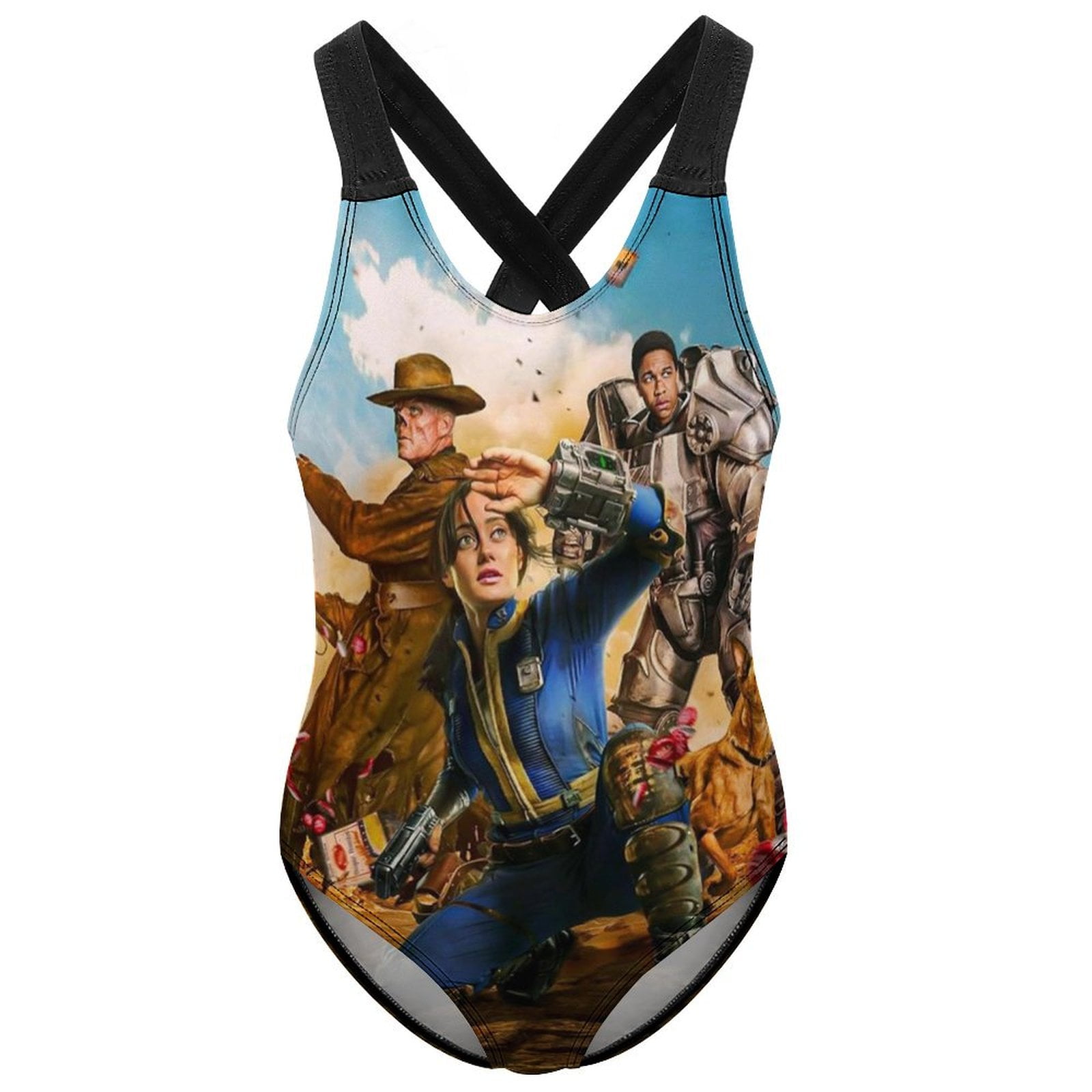 Fallout Girls One-piece Swimsuit Beach Pool Kids Swimwear Bathing Suit ...