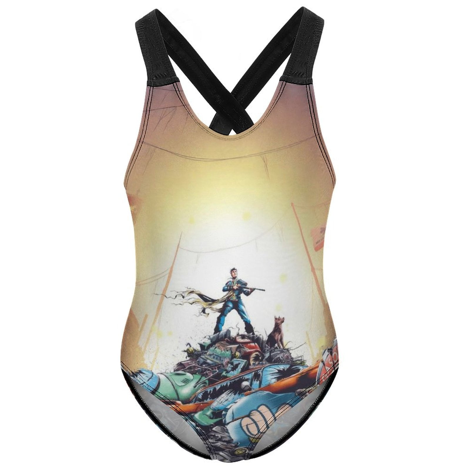 Fallout Girls One-piece Swimsuit Beach Pool Kids Swimwear Bathing Suit ...