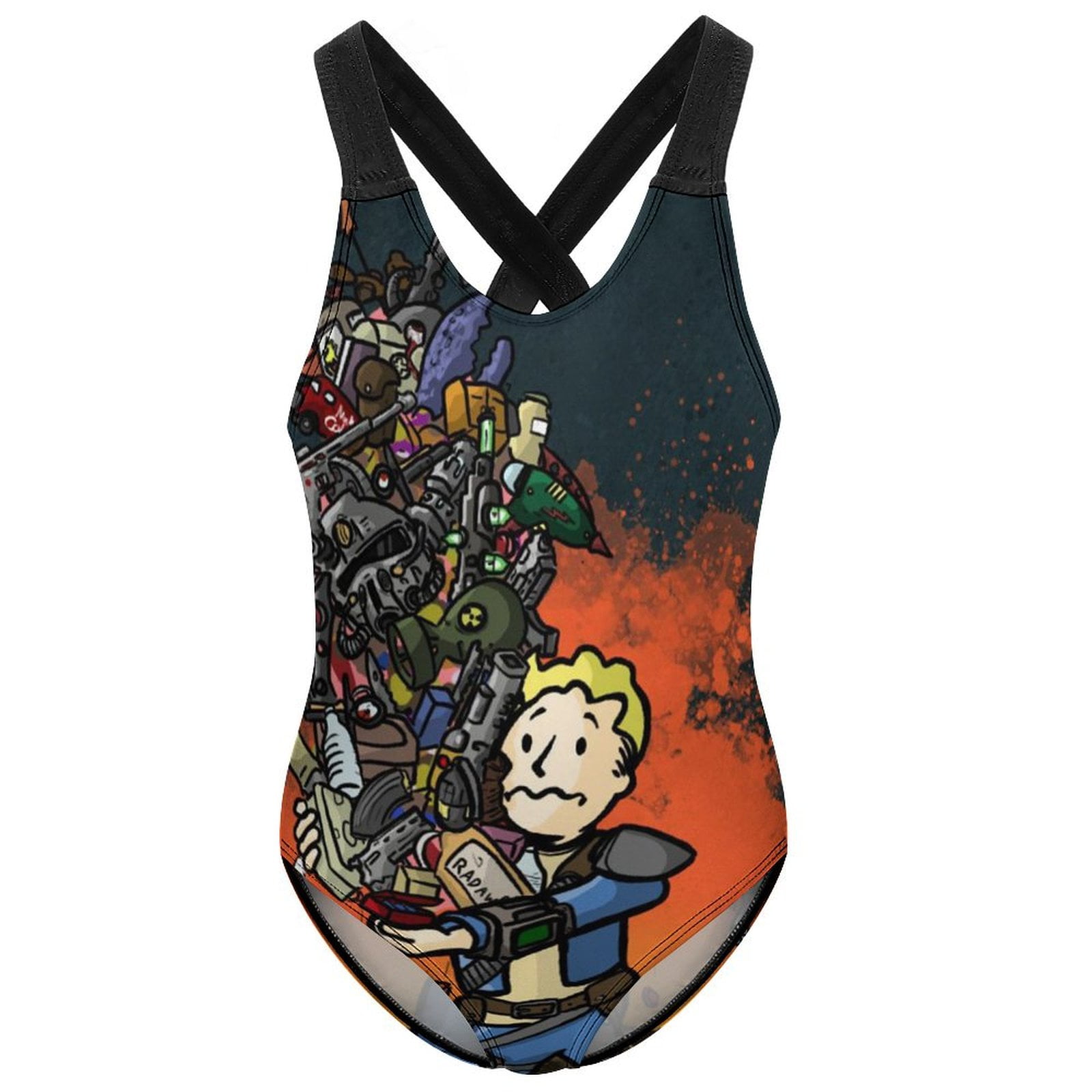 Fallout Girls One-piece Swimsuit Beach Pool Kids Swimwear Bathing Suit ...