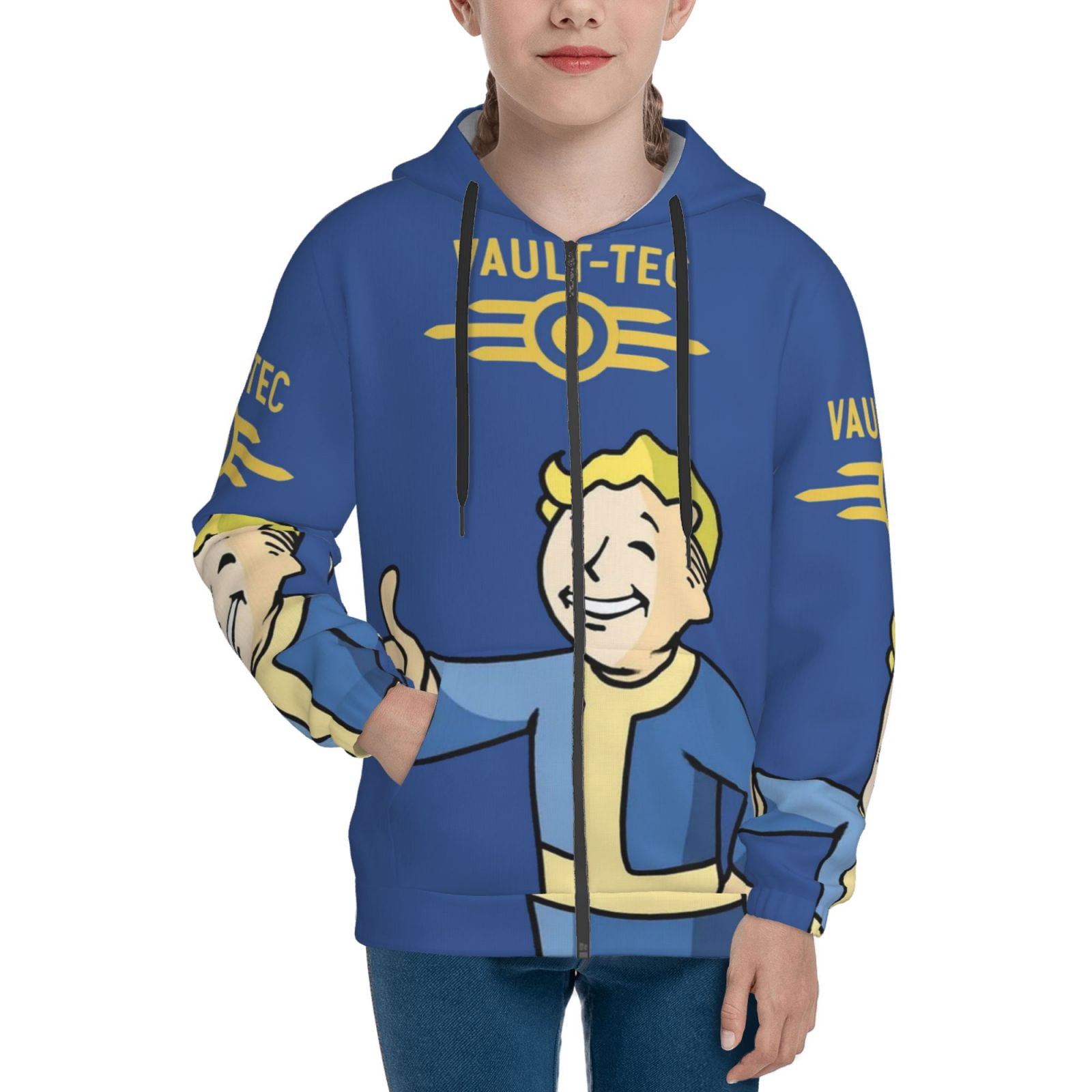 Fallout Hoodies Novelty Zipper Hooded Sweater Casual Warm Jackets ...
