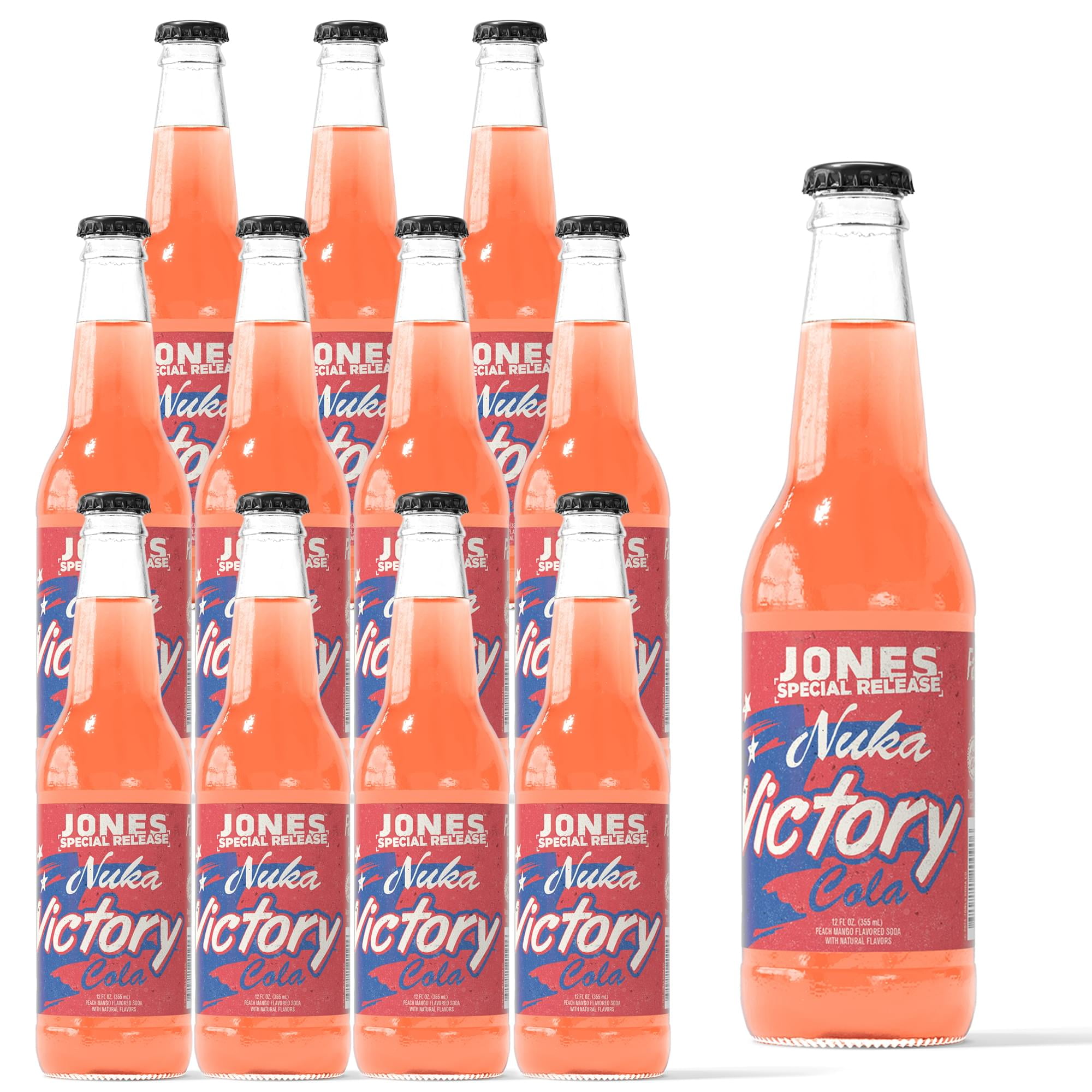 Fallout Novelty Jones Soda 12oz Nuka-Cola Victory Peach Mango Drink ...