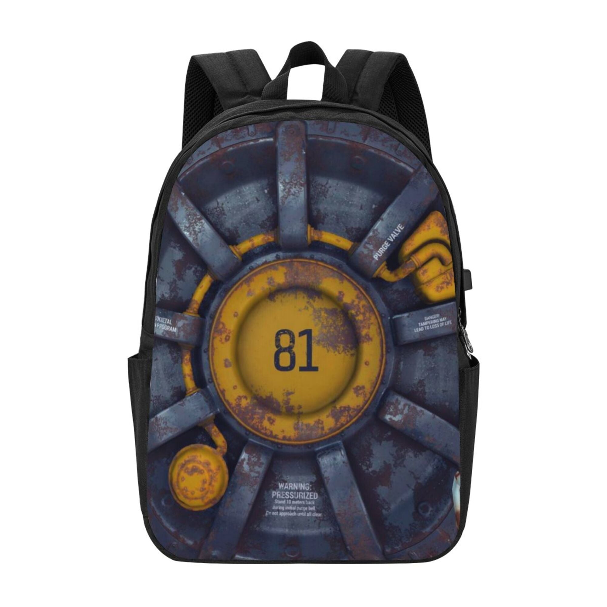 Fallout Laptop Backpack With USB Charging Port, Horror Movie Laptop Bag ...