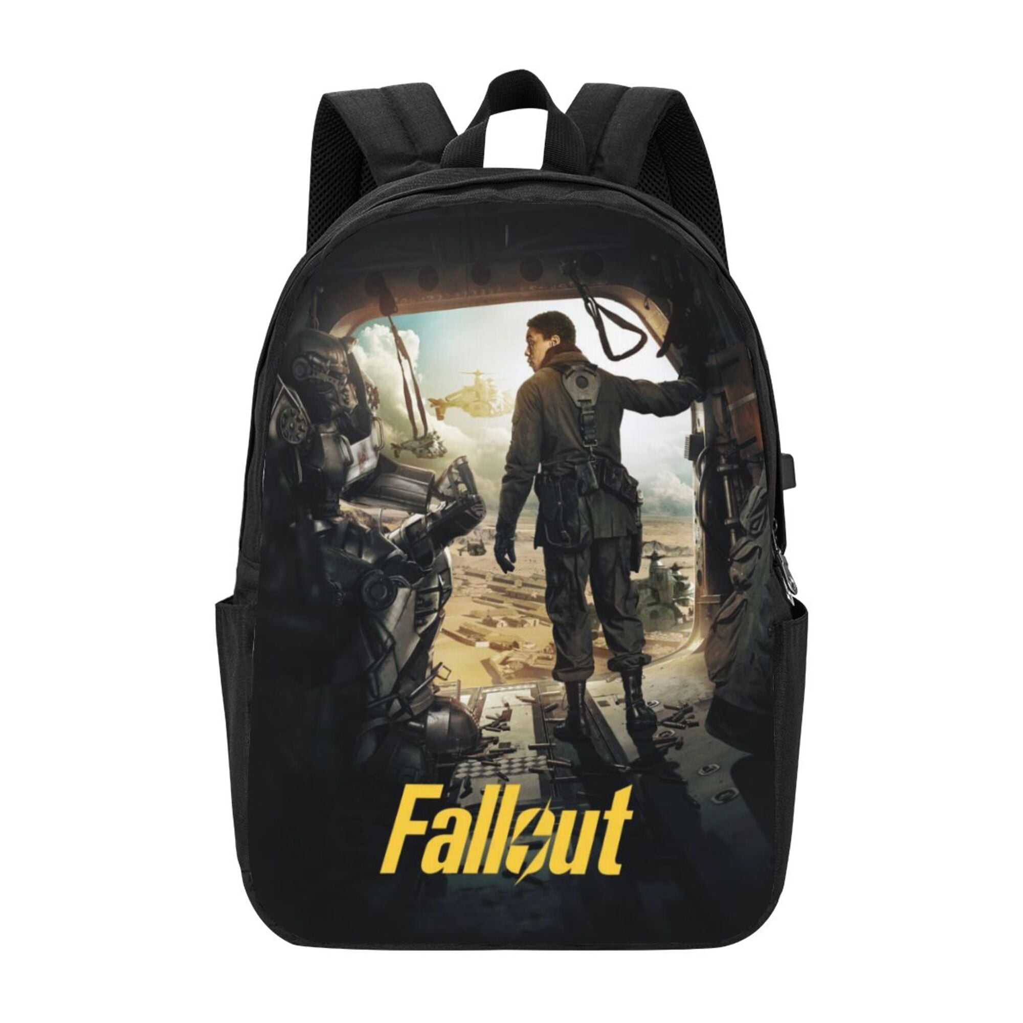 Fallout Laptop Backpack With USB Charging Port, Horror Movie Laptop Bag ...