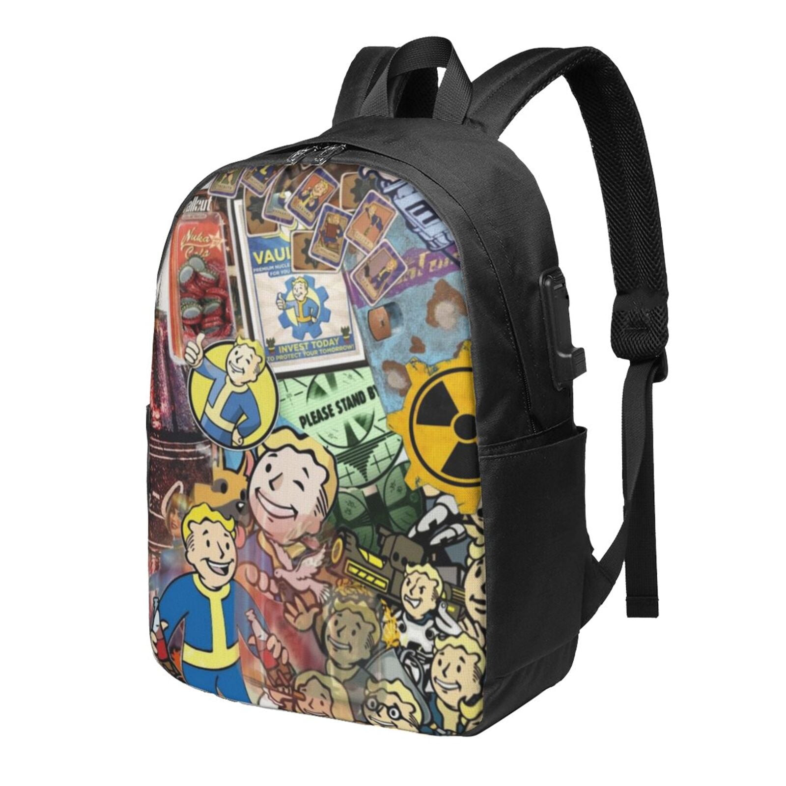 Fallout Laptop Backpack With Usb Charging Port 17 Inch Daypack Travel ...