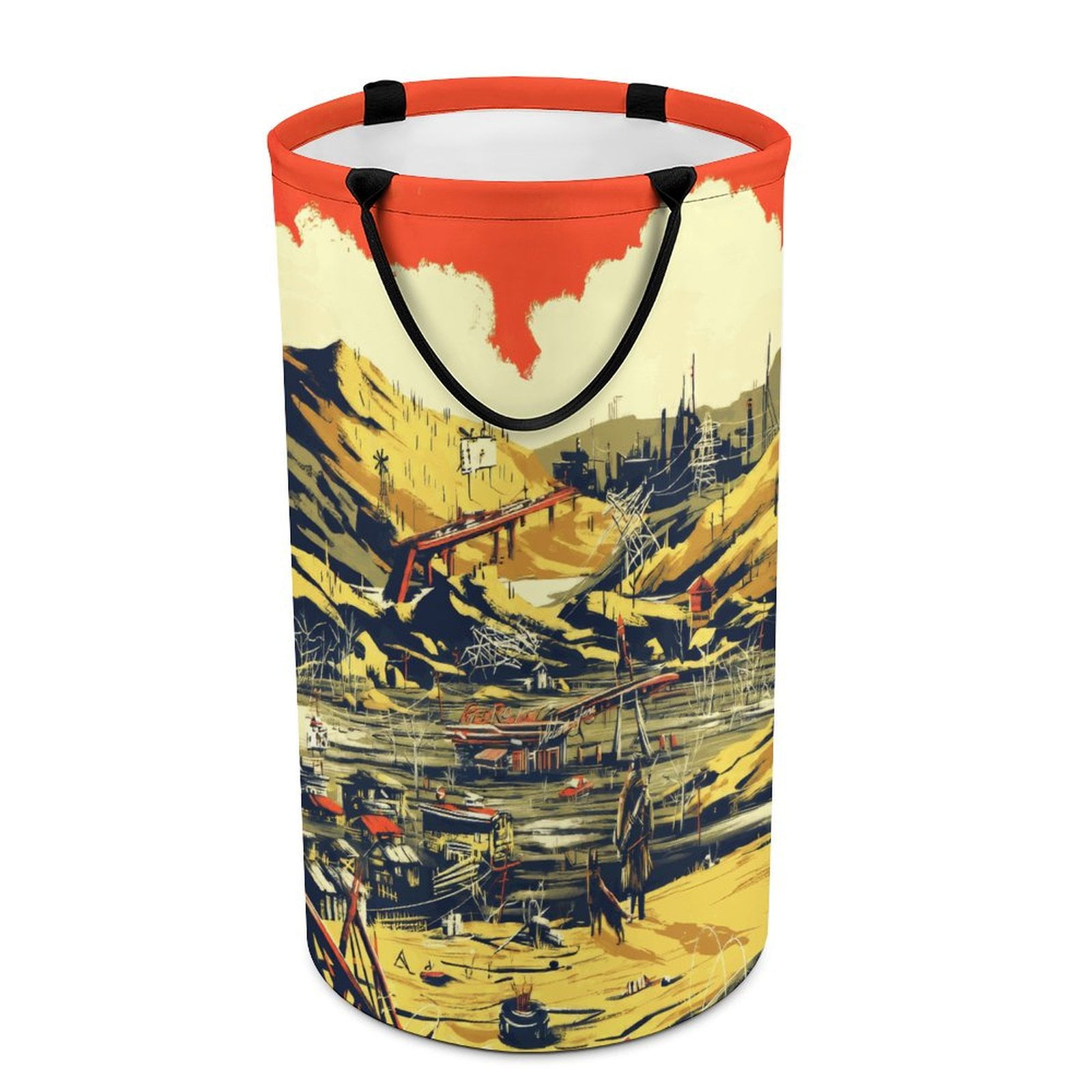 Fallout Laundry Basket Hamper Holder Portable Tall Collapsible Laundry ...