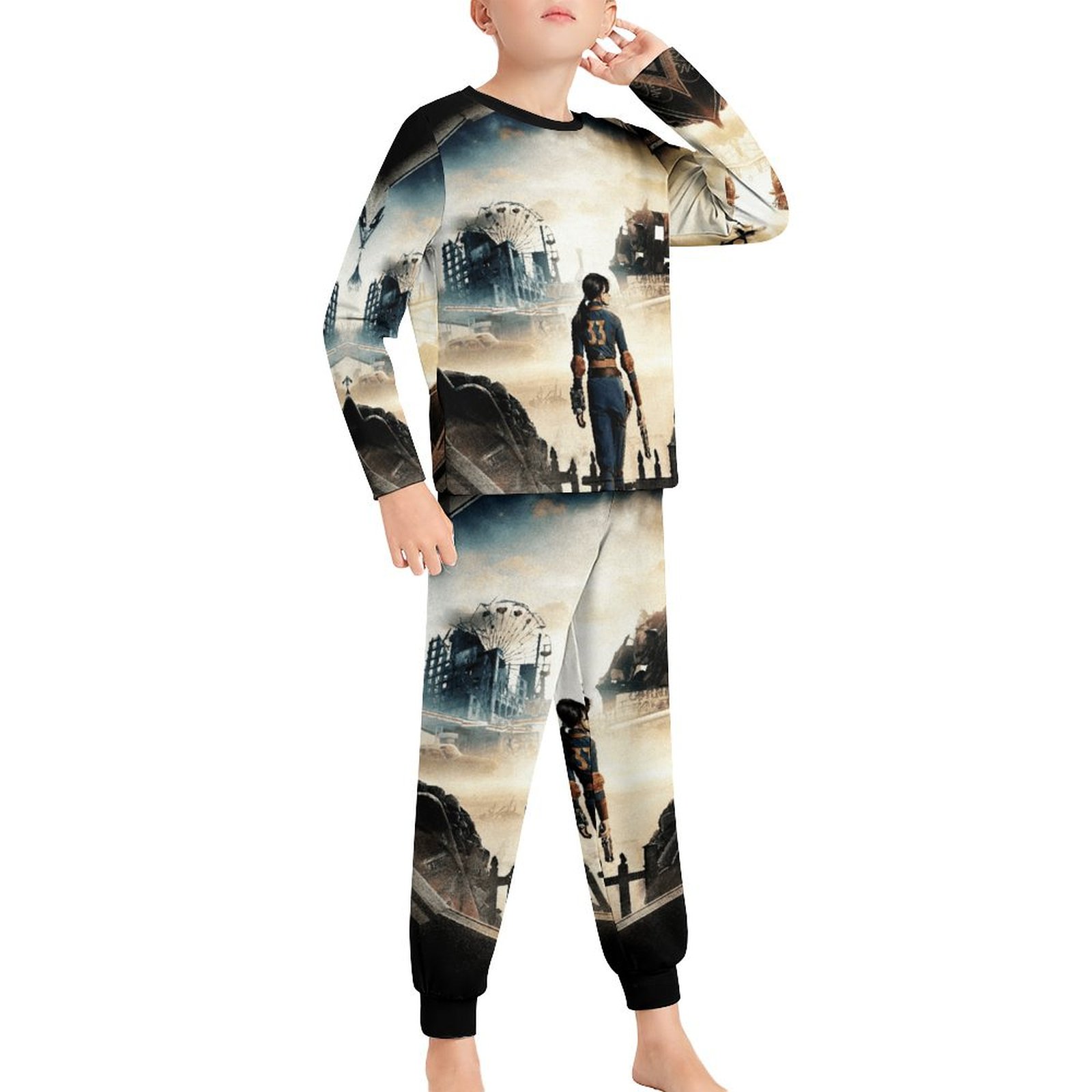 Fallout Little Big Boys Girls Pajamas Set Long Sleeve Kids PJs ...