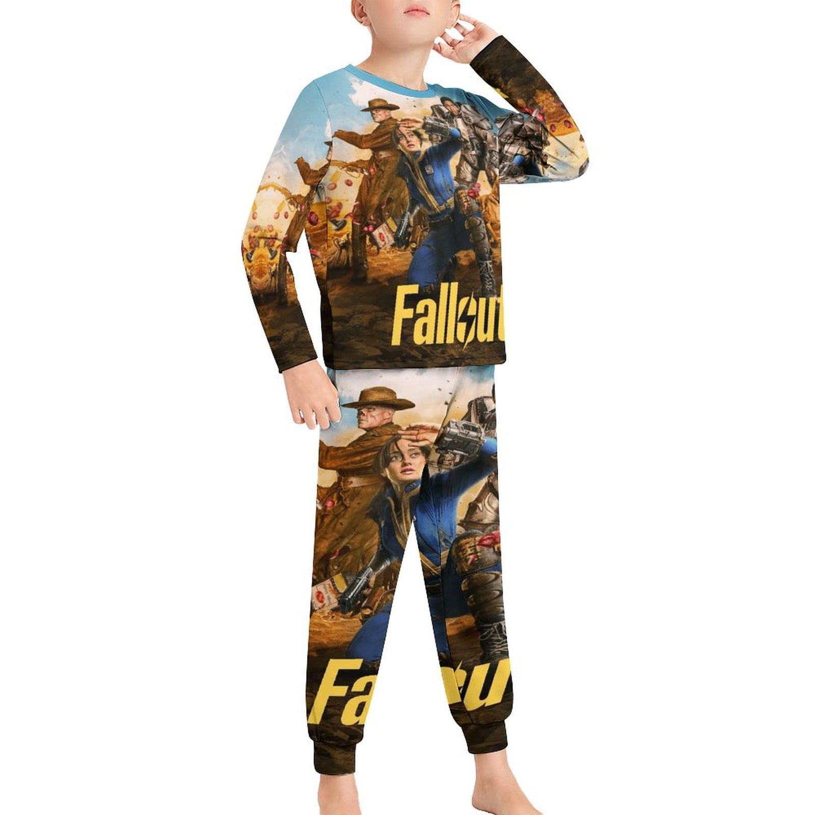 Fallout Little Big Boys Girls Pajamas Set Long Sleeve Kids PJs ...