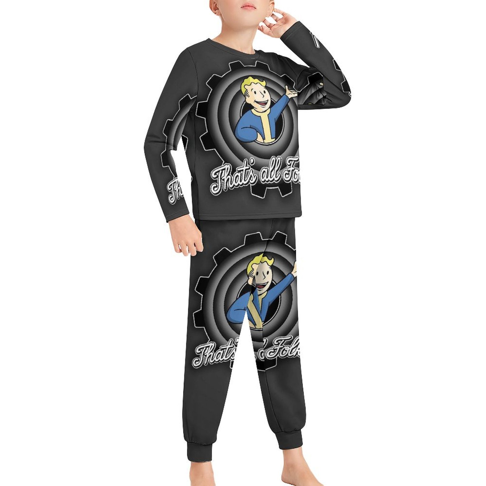 Fallout Little Big Boys Girls Pajamas Set Long Sleeve Kids PJs ...