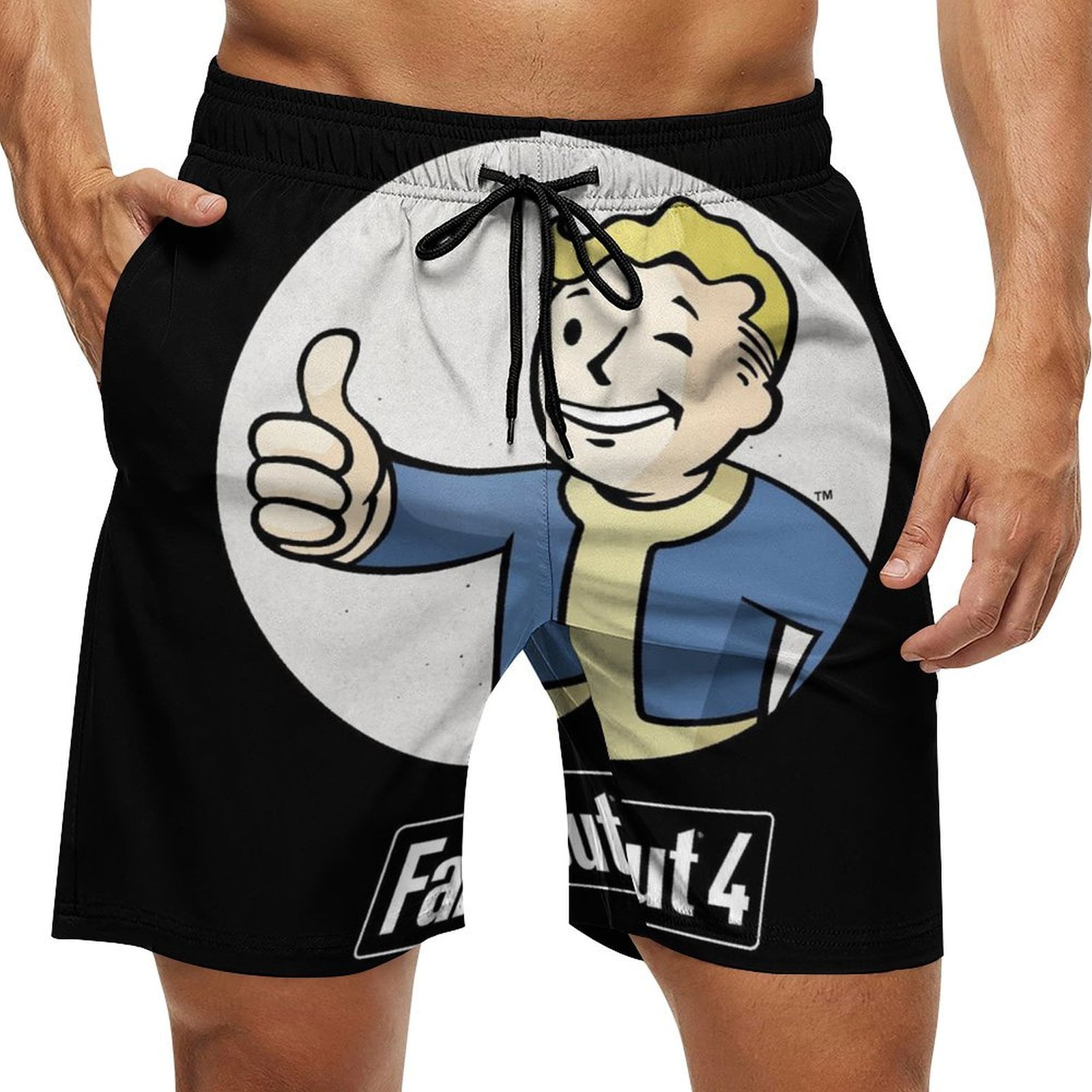 Fallout Mens Board Shorts Quick Dry Swim Trunk Lightweight Soft ...