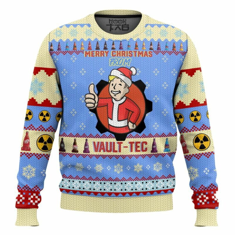 Fallout “Merry Christmas From Vault-Tec” Ugly Sweater - Walmart.com