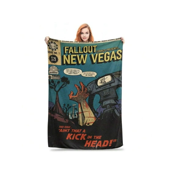 Fallout New Vegas Flannel Throw Blanket, Lightweight Soft Polyester ...