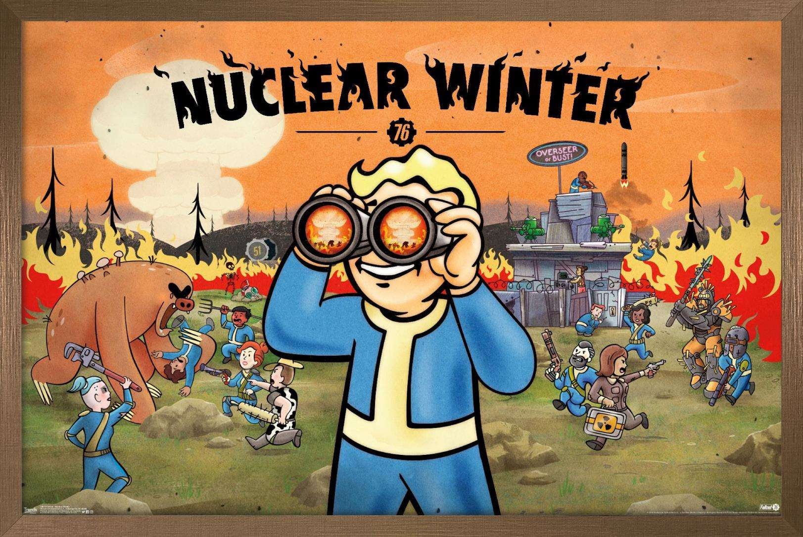 Fallout - Nuclear Winter Wall Poster, 22.375" x 34" Framed - Walmart.com