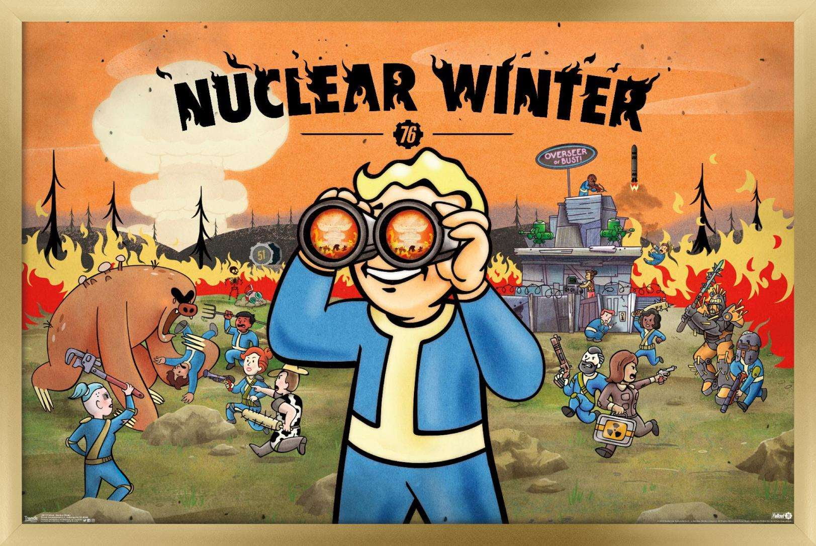 Fallout - Nuclear Winter Wall Poster, 22.375" x 34" Framed - Walmart.com