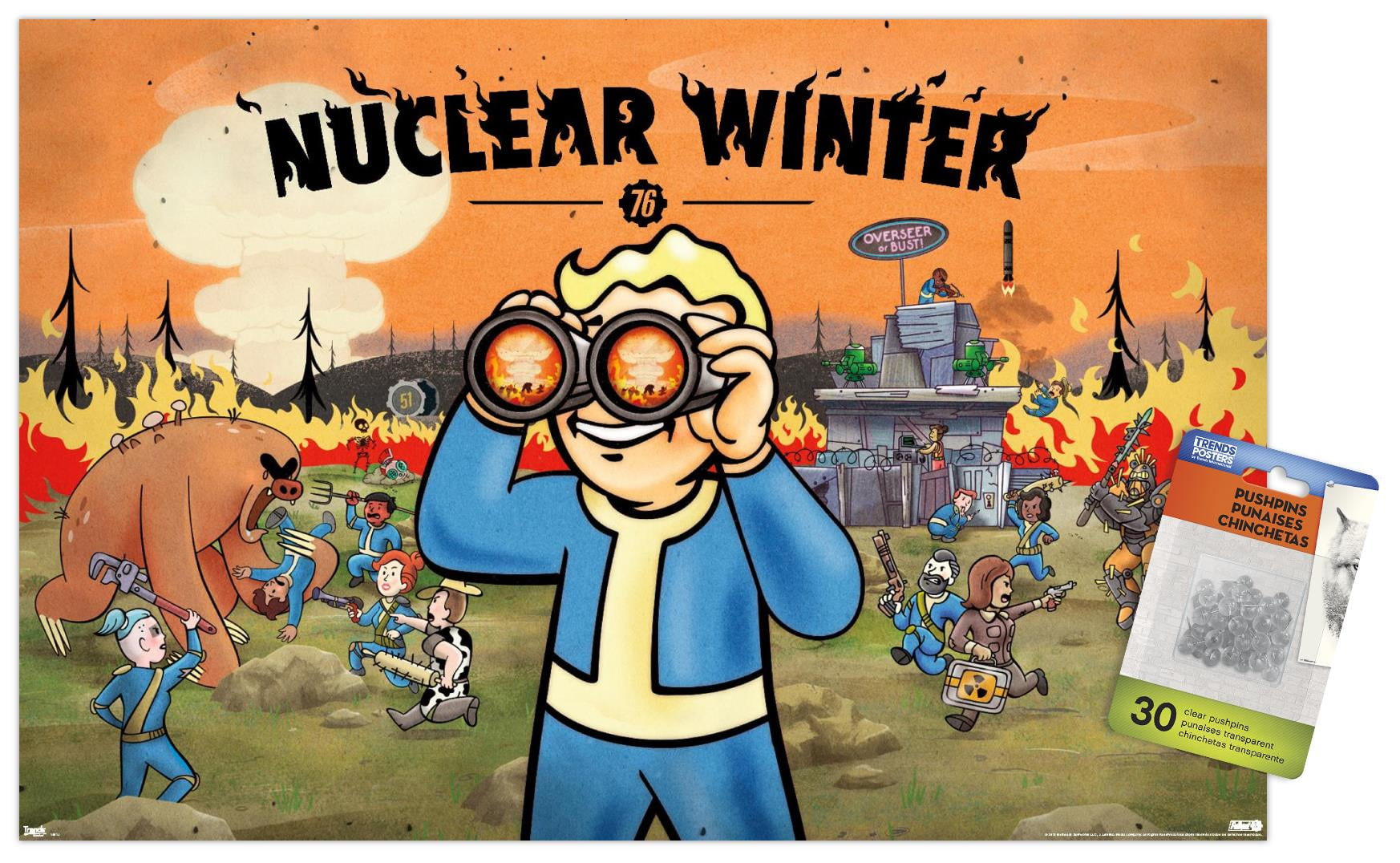 Fallout - Nuclear Winter Wall Poster with Push Pins, 14.725" x 22.375 ...