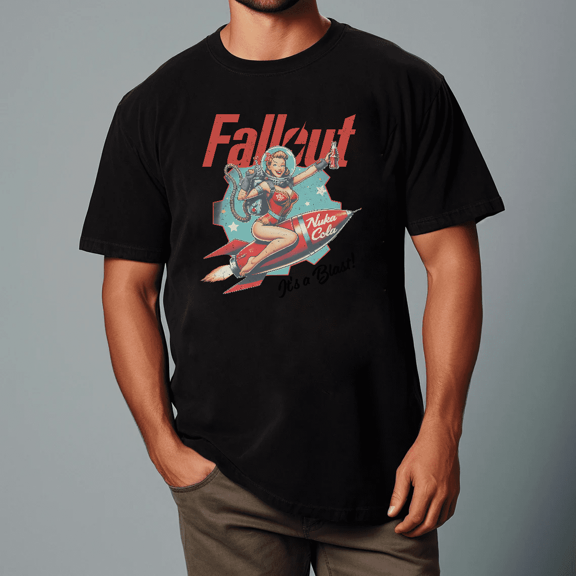 Fallout Nuka Cola Bottle Cap Retro Game Graphic Fan Art Unisex T-shirt ...