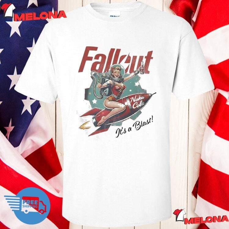 Fallout Nuka Cola Girl Retro Gamer Pin-up Its A Blast T-shirt - Walmart.com