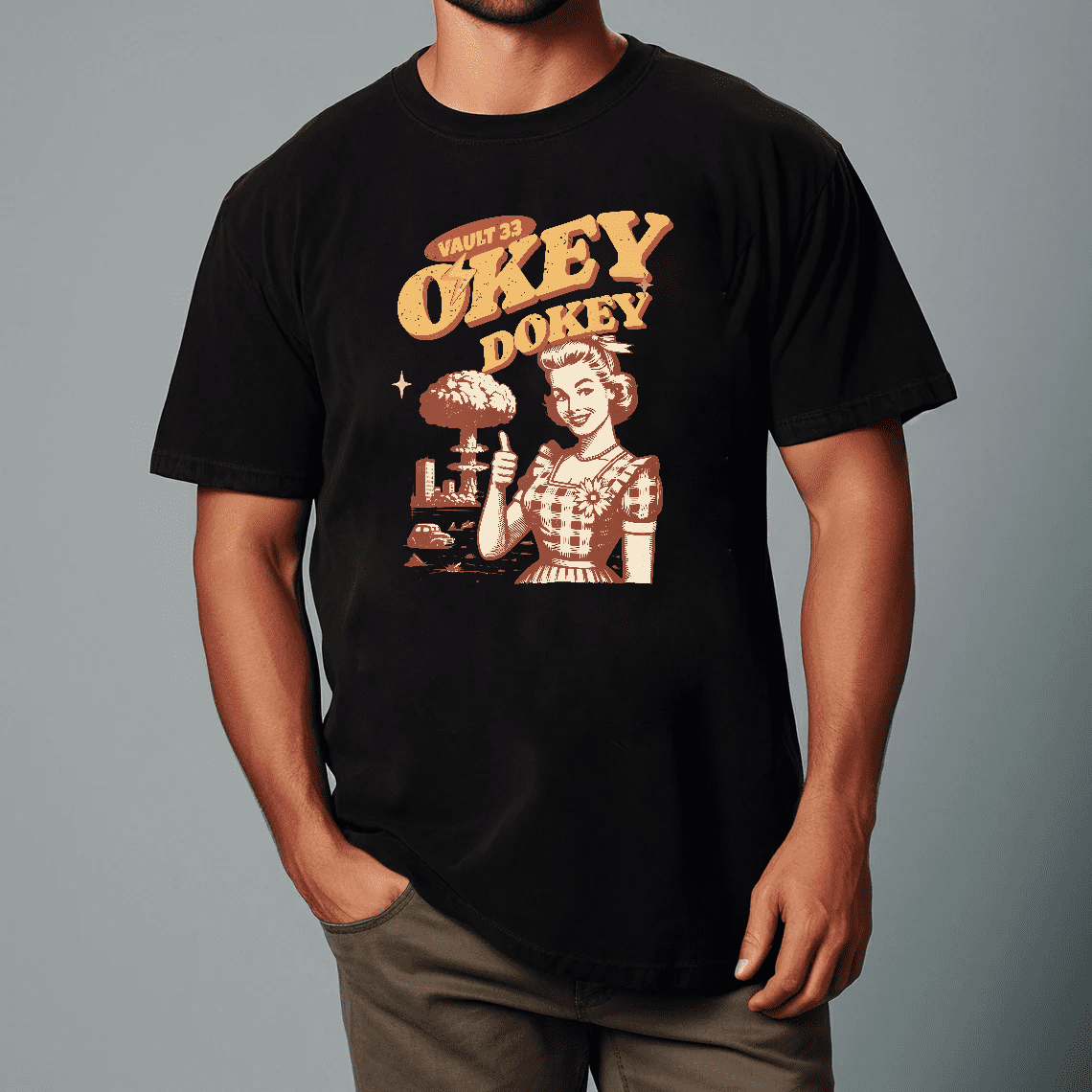 Fallout Okey Dokey Thumbs Up Retro Gamer Pip Boy Fan Art Unisex T-shirt ...