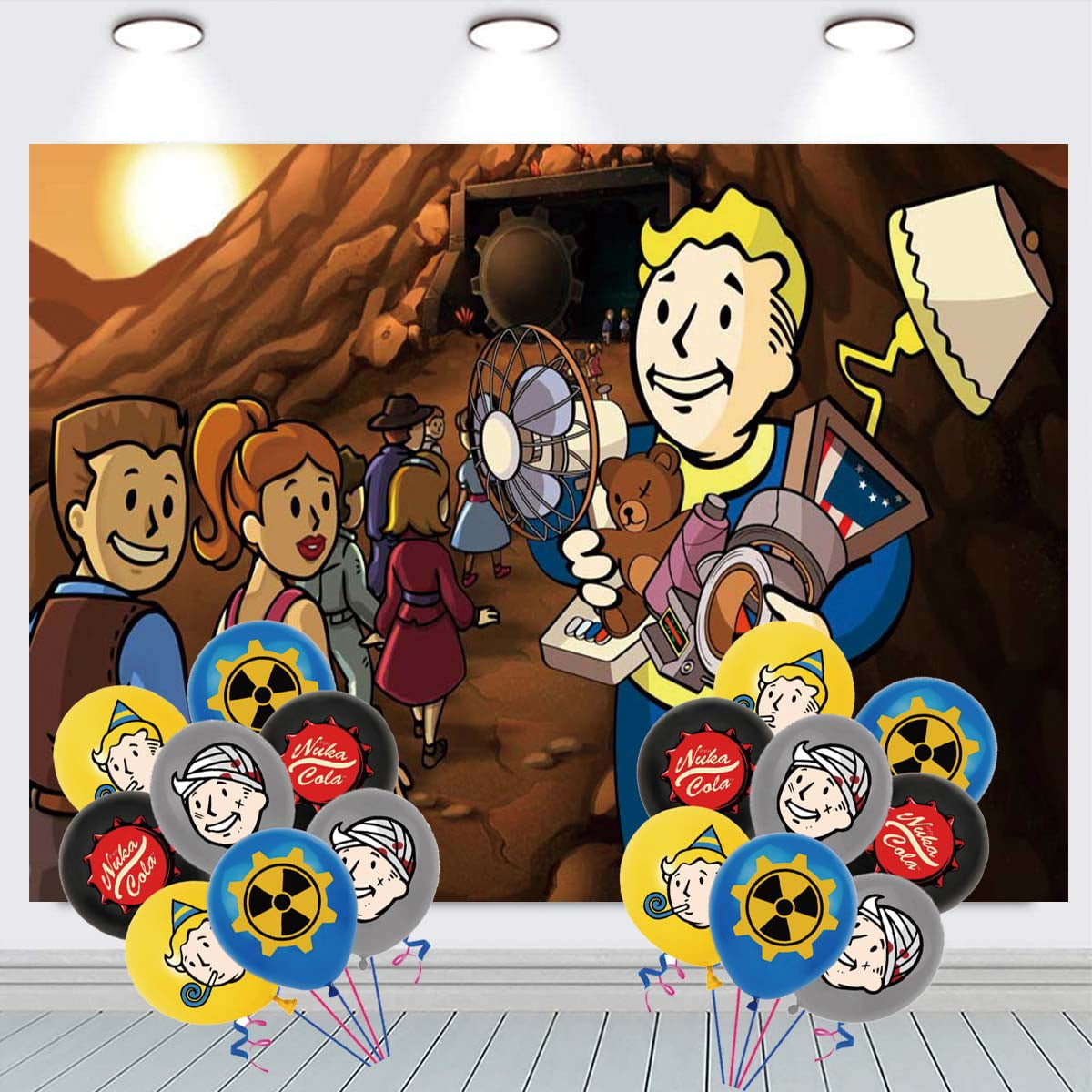 Fallout Party Decorations Backdrop Banner Balloons Taspestry Wall Decor ...