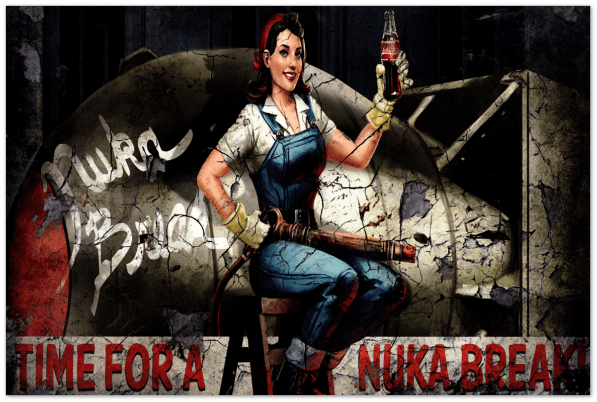 Fallout Poster Nuka Cola Nuka Break Pin Up Video Game Poster Gaming ...