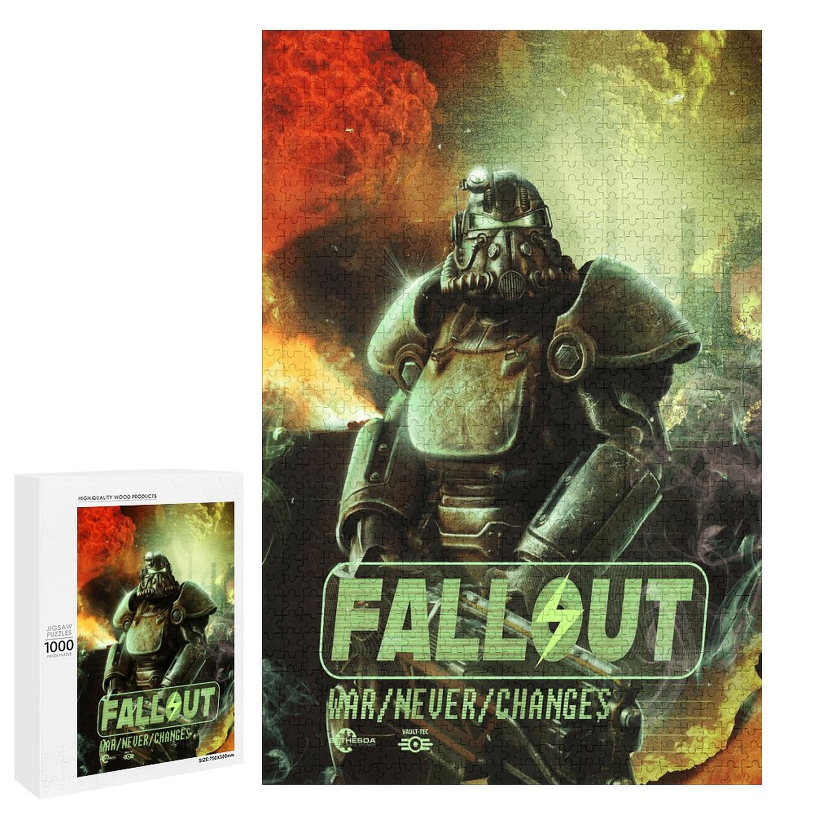Fallout Puzzle For Adults & Kids - 1000 PCS Jigsaw Puzzle For Boys ...