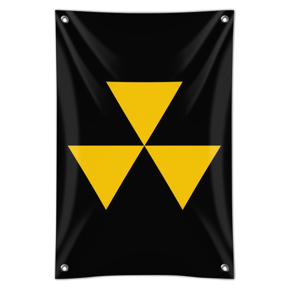 Fallout Shelter Civil Defense Symbol Radioactive Radiation Safe Zone ...