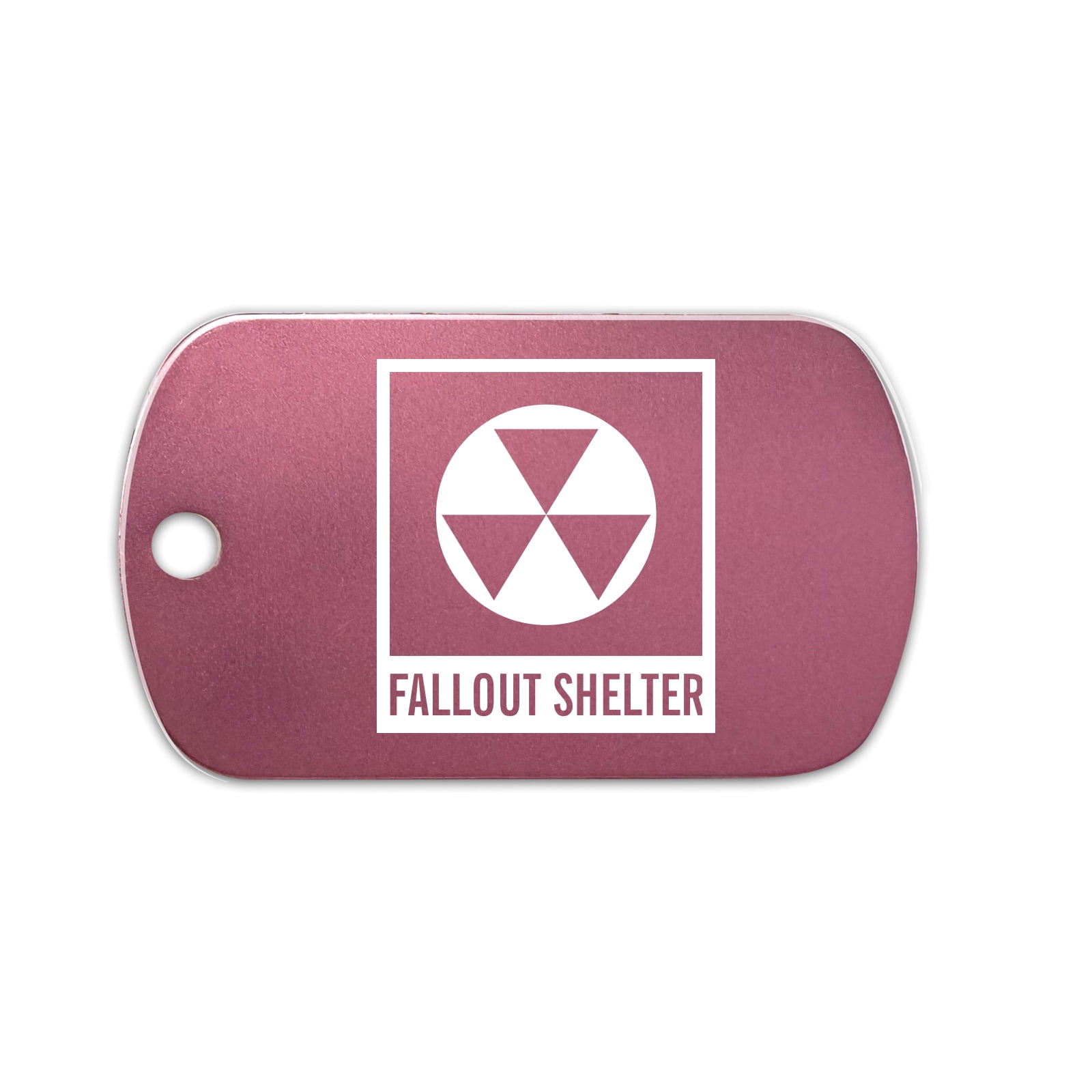 Fallout Shelter Symbol GI Dog Tag Aluminum Keychain nuclear radiation ...