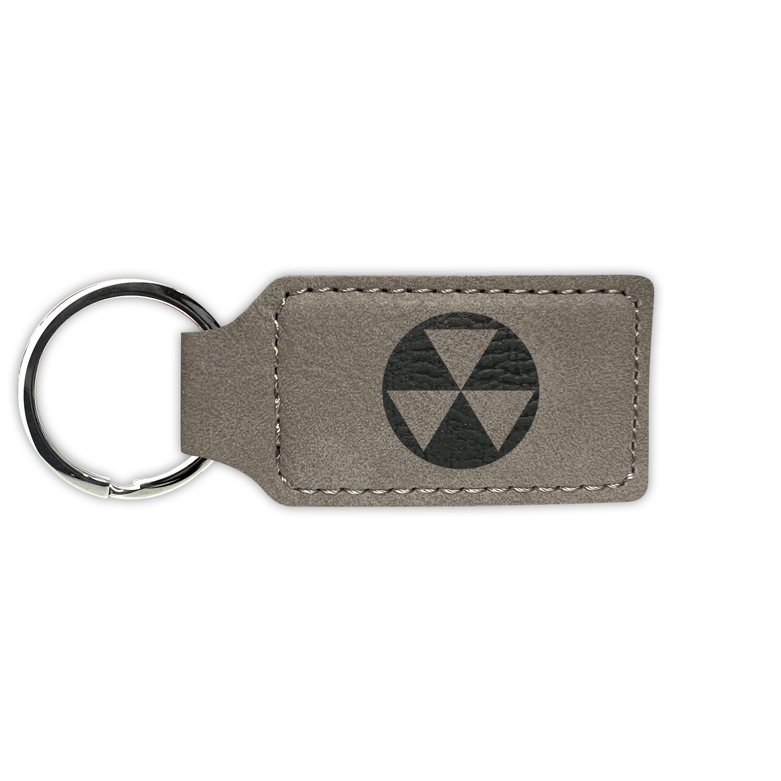 Fallout Shelter Symbol Keychain Leatherette Rectangle - Laser Engraved ...