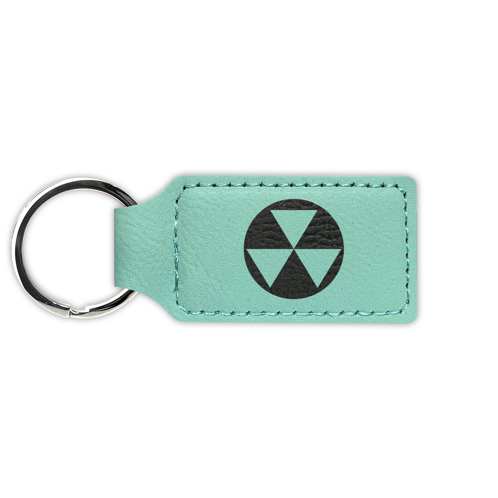 Fallout Shelter Symbol Keychain Leatherette Rectangle - Laser Engraved ...