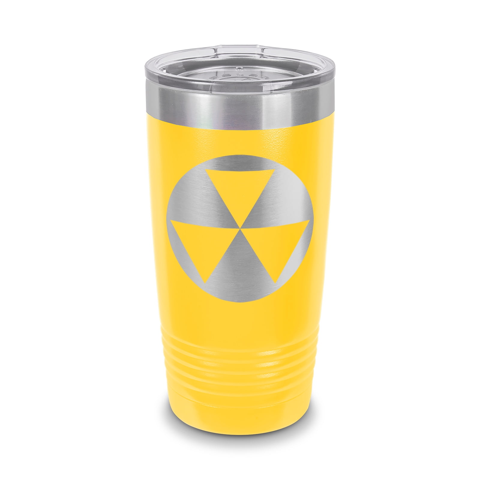 Fallout Shelter Symbol Tumbler 20 oz - Laser Engraved w/ Clear Lid ...
